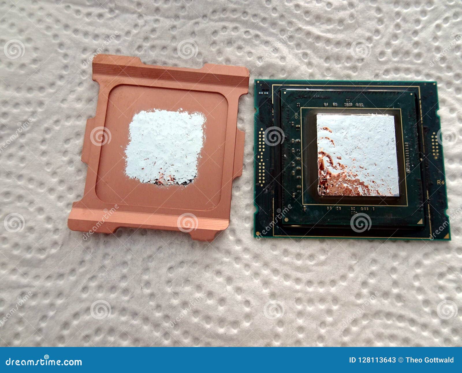 Delidded Skylake CPU stock image. Image of electricity - 128113643