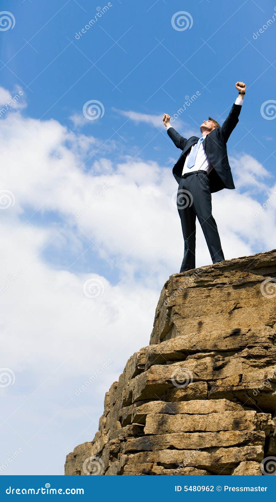 Delight stock photo. Image of cloud, emotion, cliff, lucky - 5480962