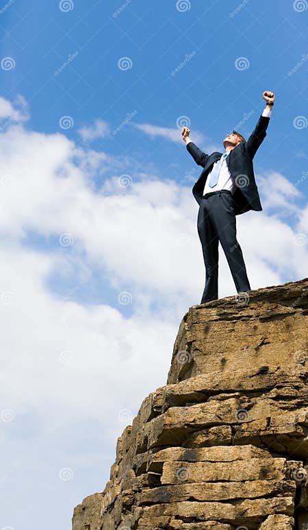 Delight stock photo. Image of cloud, emotion, cliff, lucky - 5480962