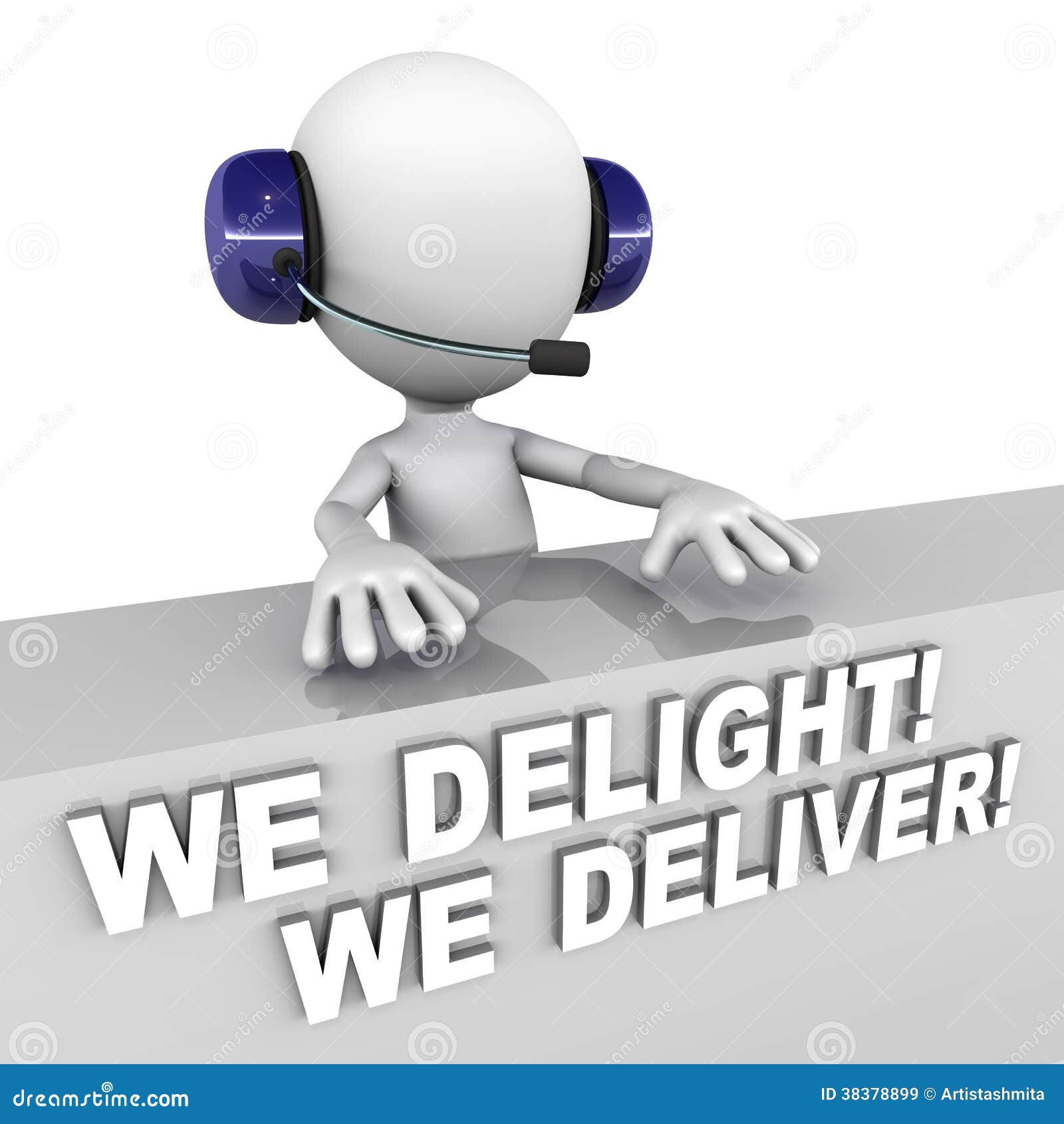 Delight and deliver stock illustration. Illustration of care - 38378899