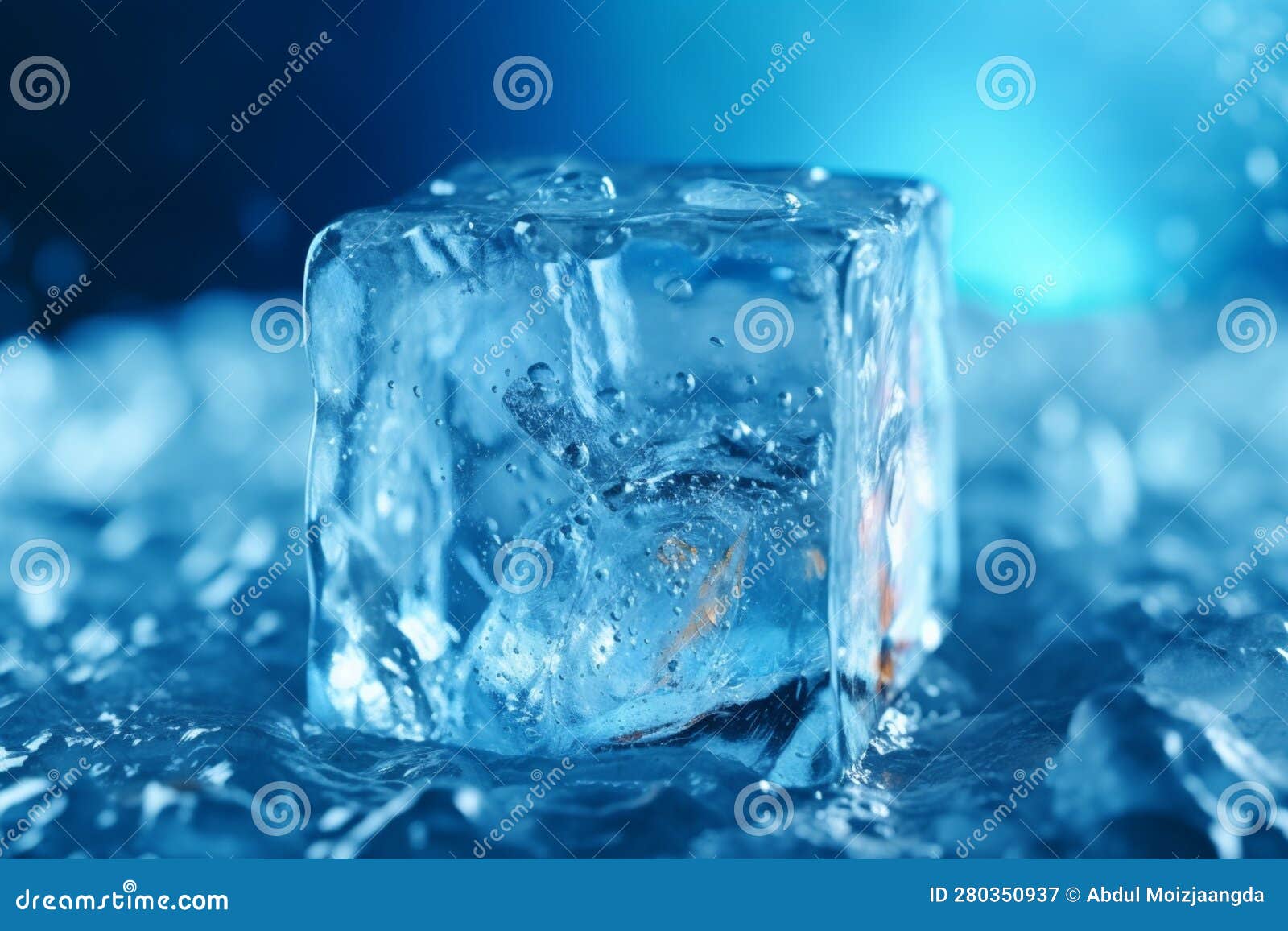 Delight in the Mesmerizing Transformation of the Blue Melting Ice Cube ...