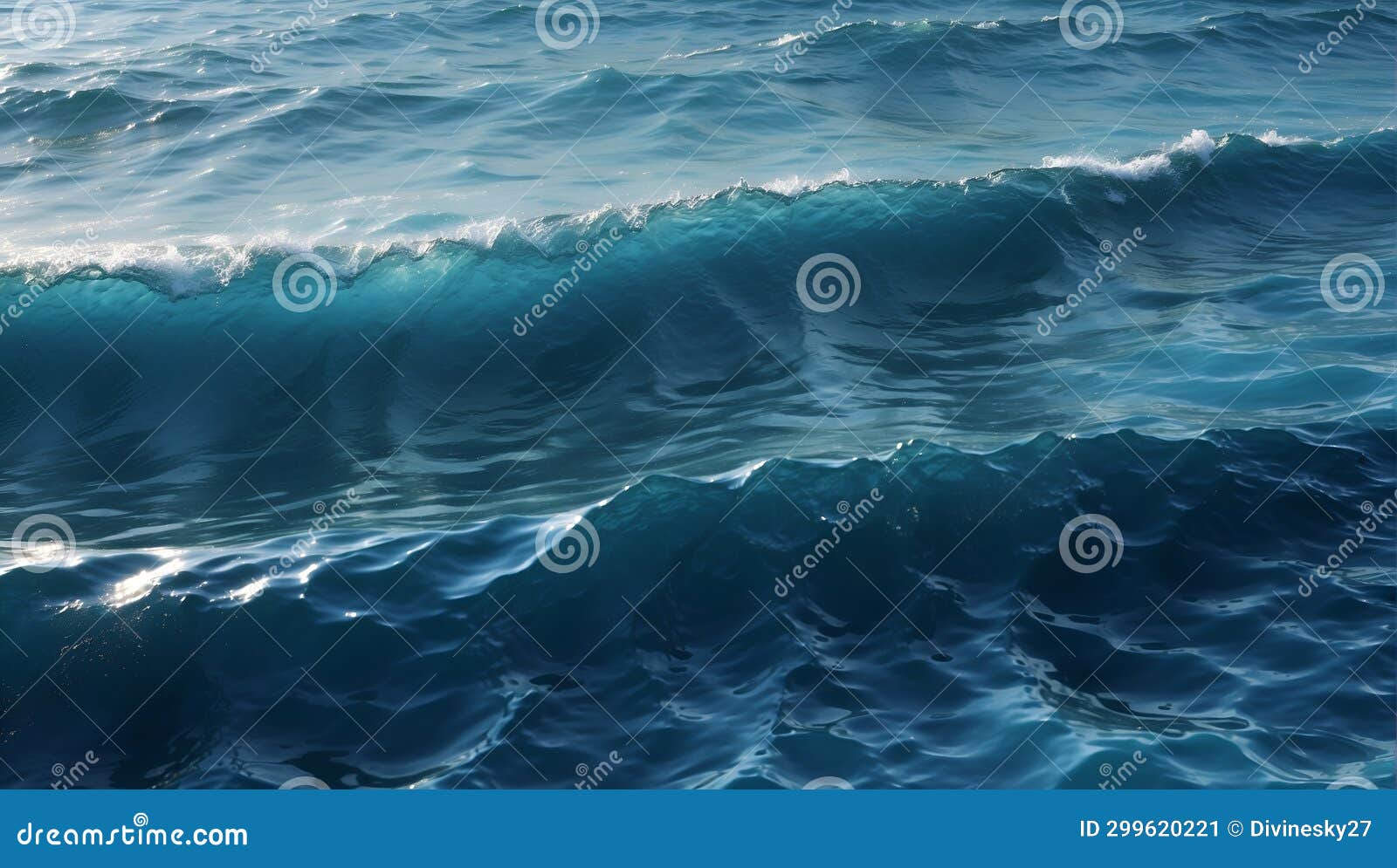 Azure Wave Marvel: Rippling Blue Delight. AI Generate Stock ...