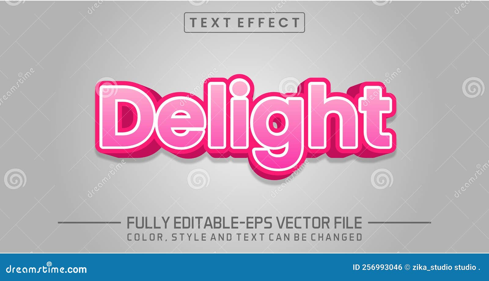 Delight Text Editable Text Effect Stock Vector - Illustration of bold ...