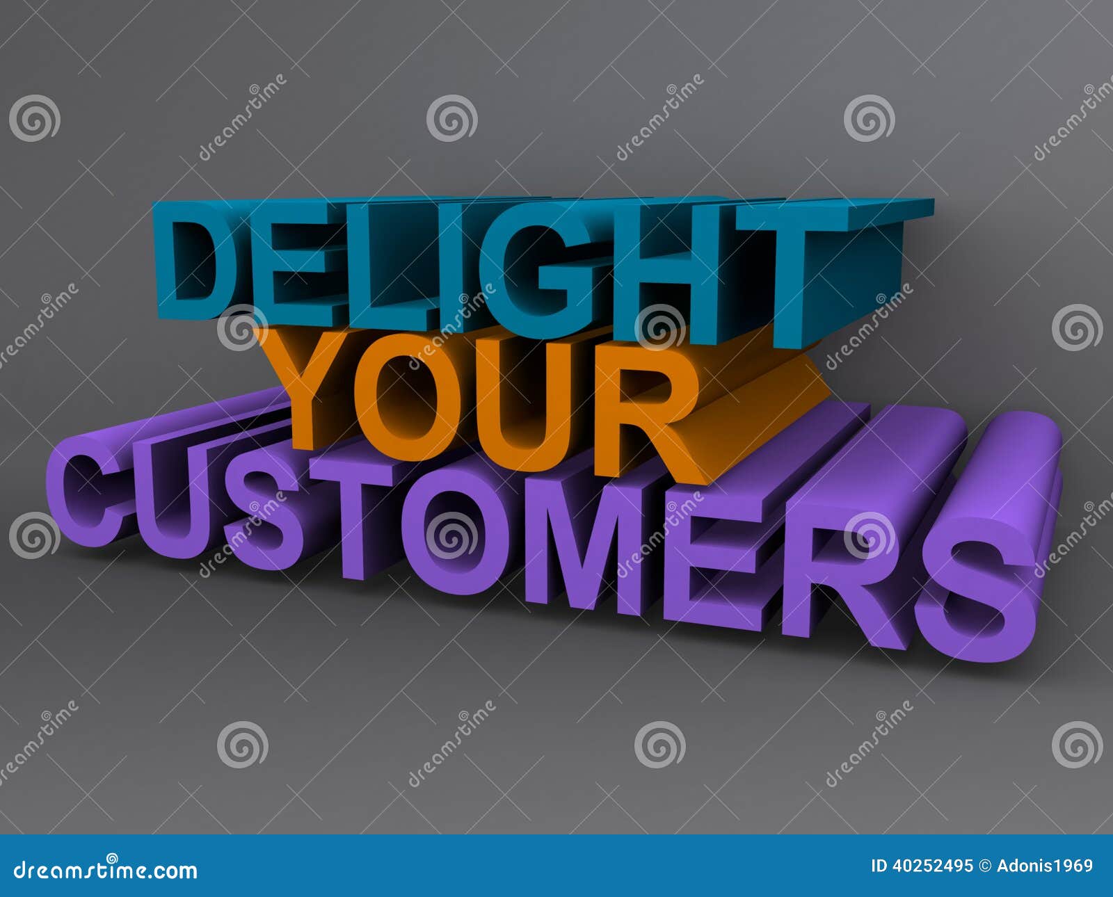 Delight your customers stock illustration. Illustration of graphical ...