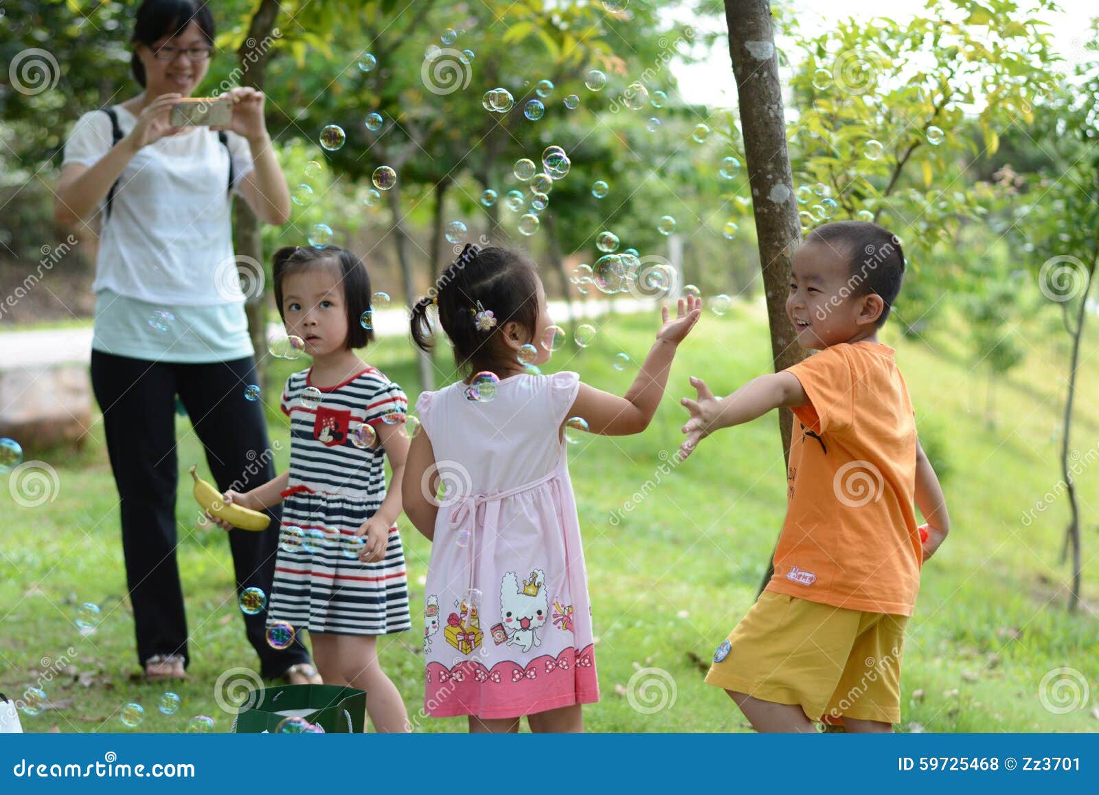 Delighted kids stock photo. Image of chinese, mother - 59725468