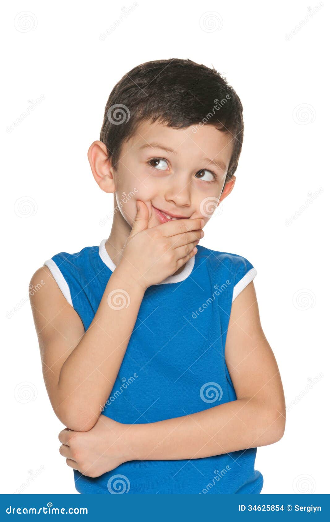 Delighted little boy stock photo. Image of cheerful, alone - 34625854
