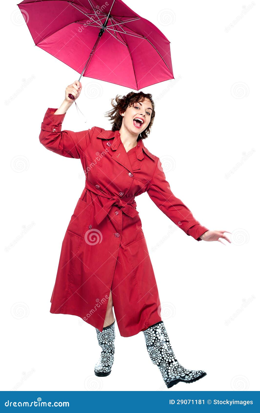 Delighted Young Woman Dancing with Joy Stock Image - Image of cool ...