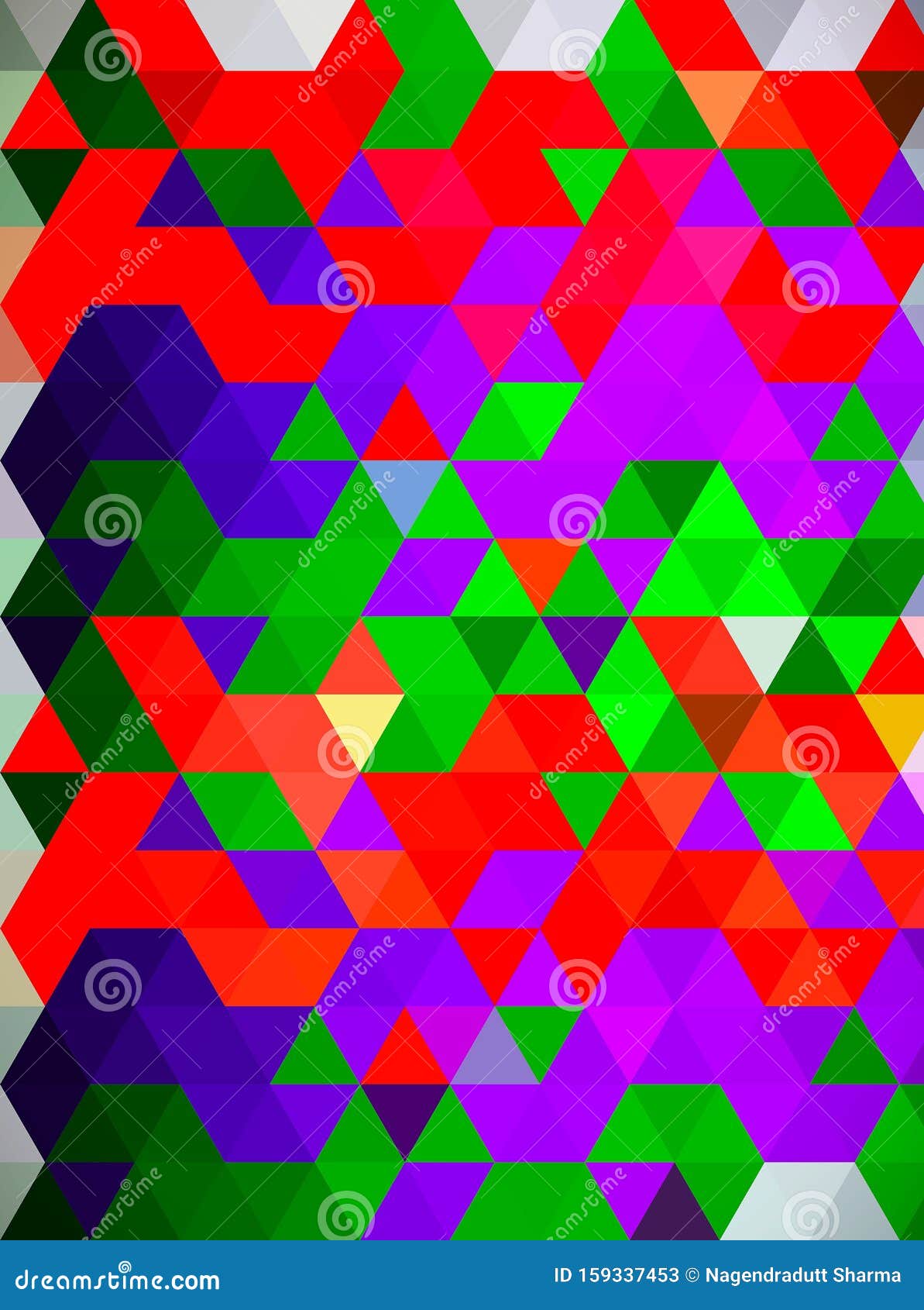 A Delightful Colored Digital Pattern of Triangles, Rectangles and ...