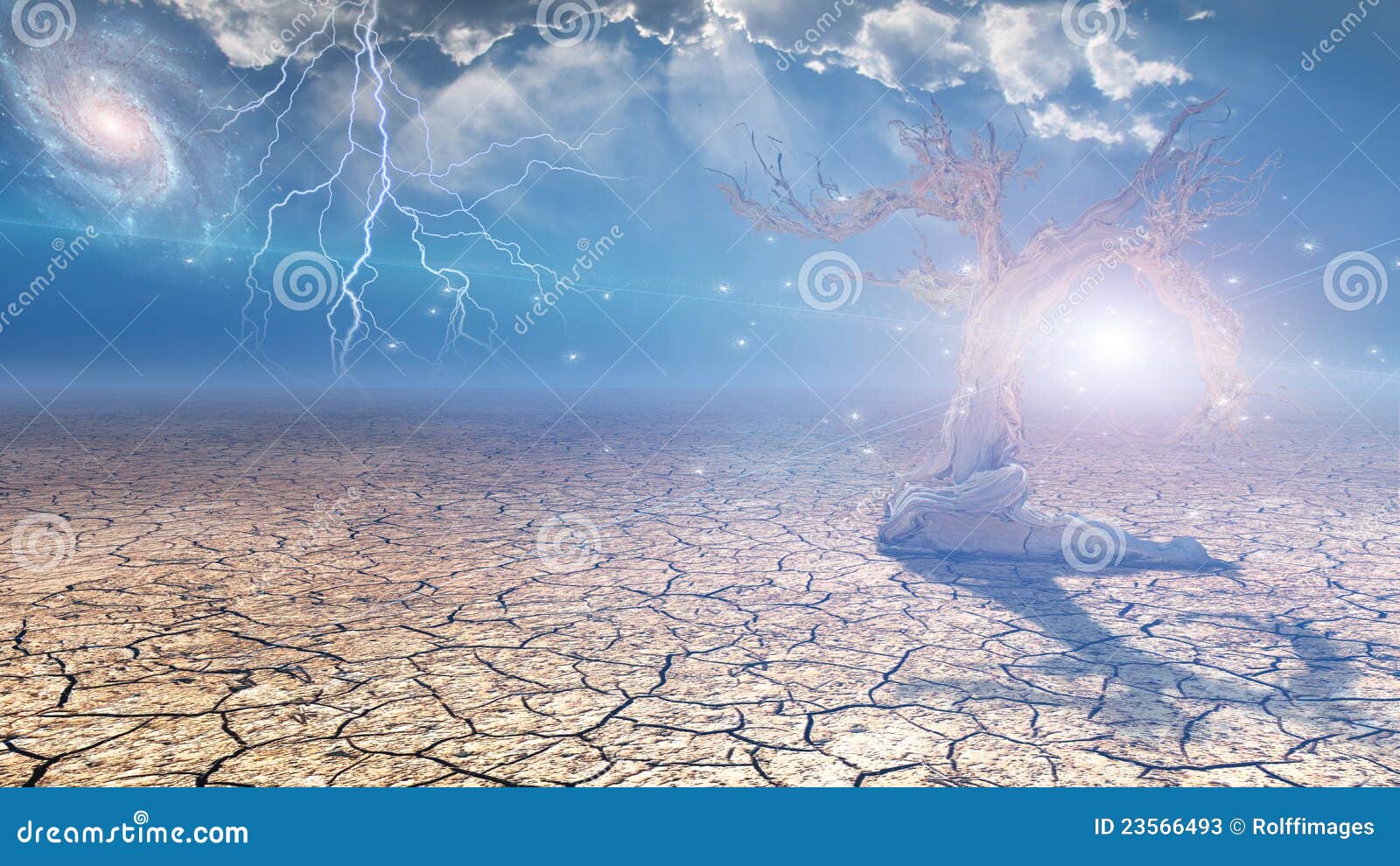 Delightful Desert Scene with Light Stock Illustration - Illustration of ...