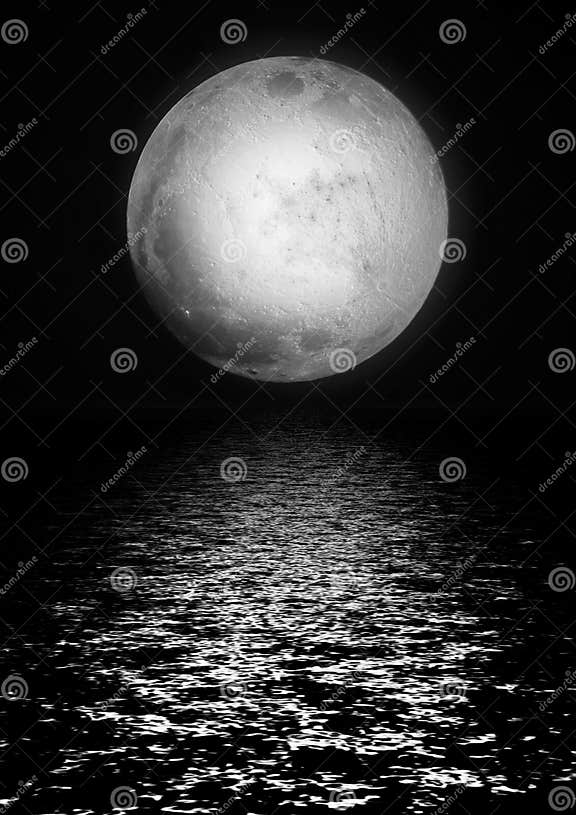 Delightful Full Silvery Moon Stock Image - Image of halloween, earth ...