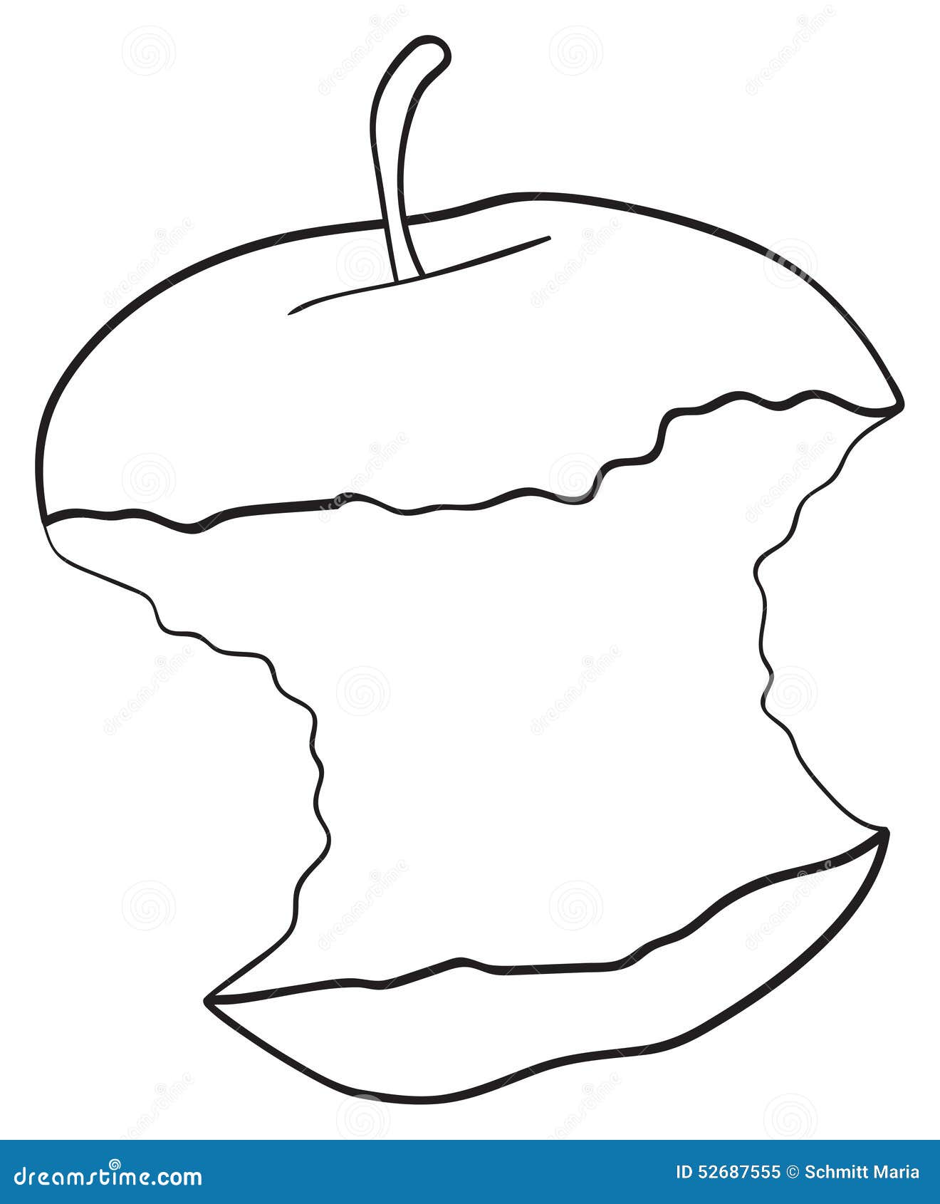 Delightful Garden - Apple Core Stock Illustration - Illustration of ...