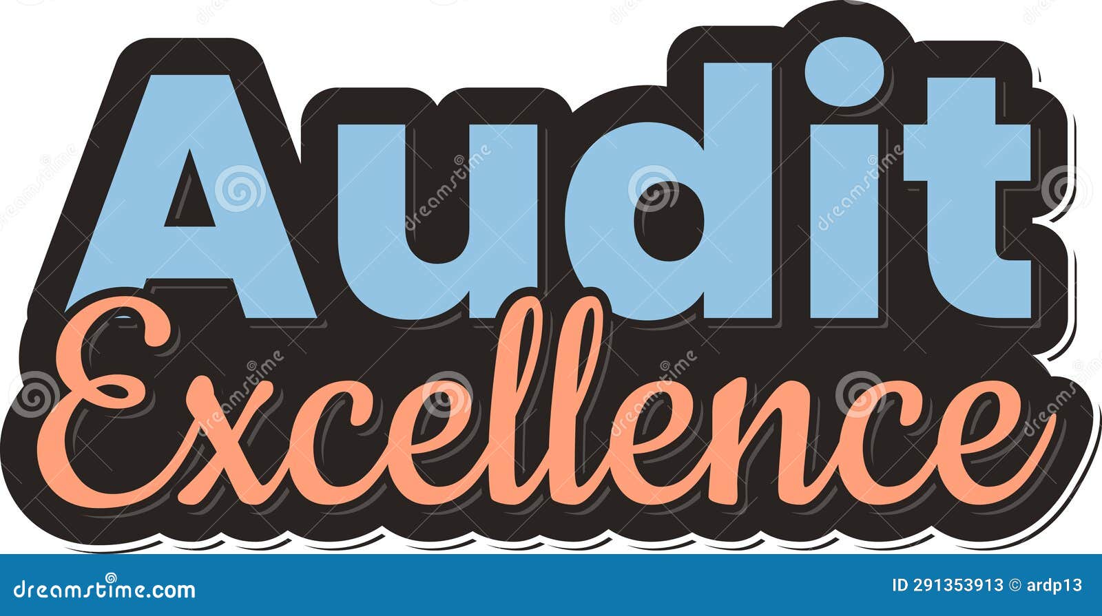 Audit Excellence Lettering Vector Stock Vector - Illustration of ...