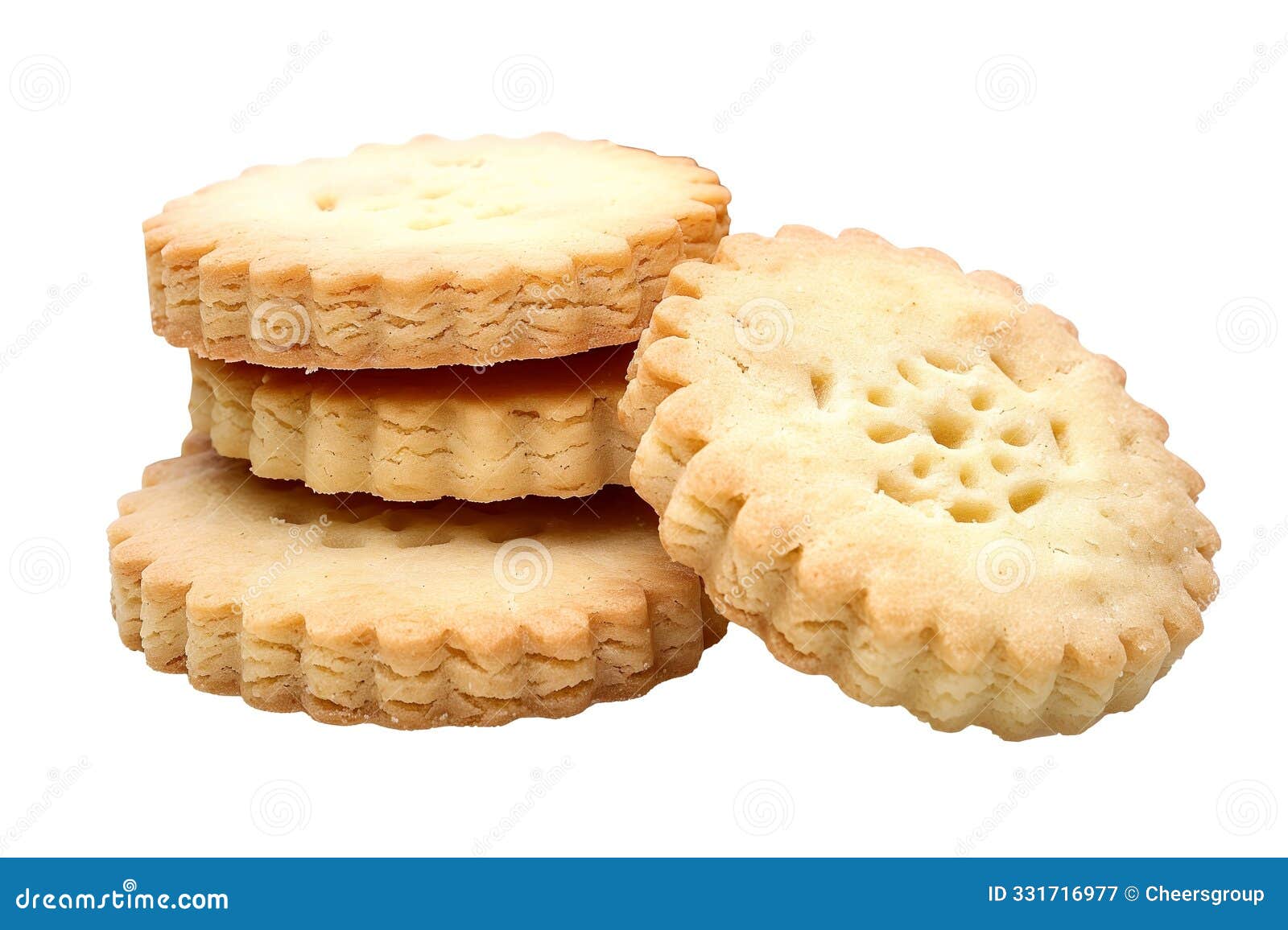 A Delightful Stack of Three Soft and Crumbly Butter Cookies or ...