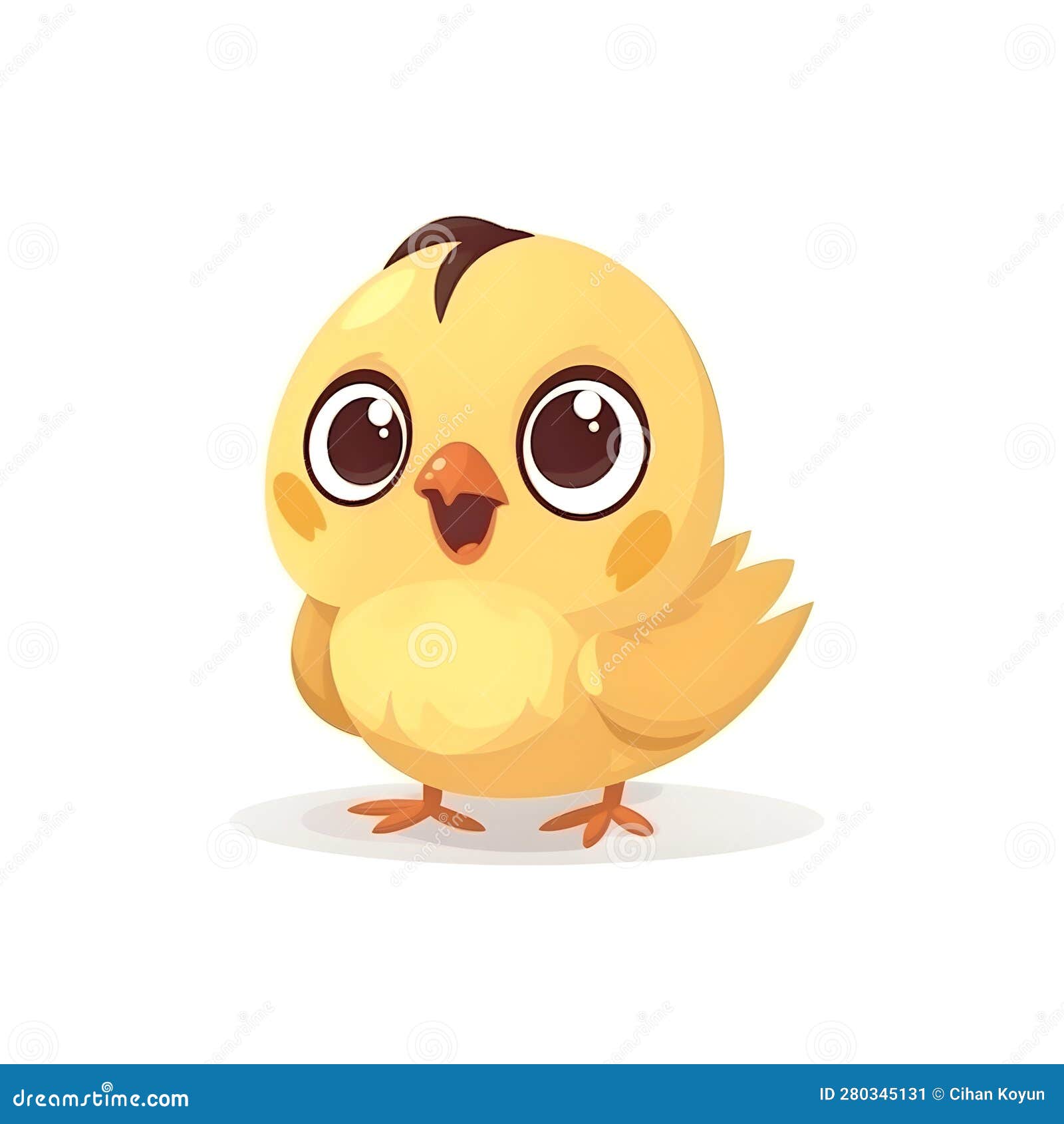 A Delightfully Chirpy Illustration of a Cute Baby Chick Stock ...