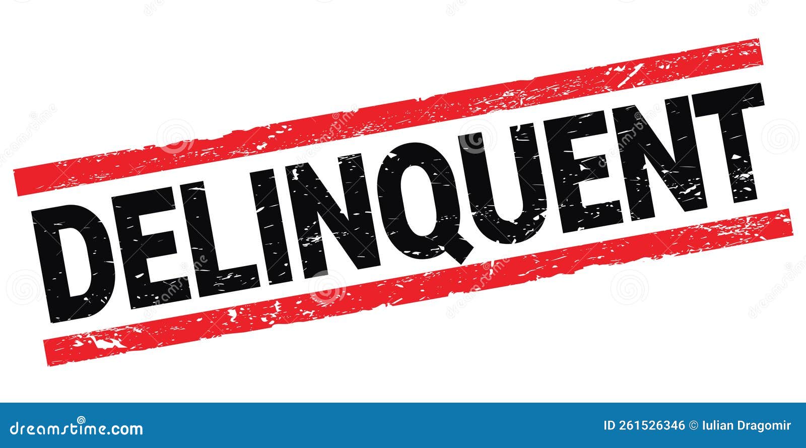 DELINQUENT Text on Black-red Rectangle Stamp Sign Stock Illustration ...