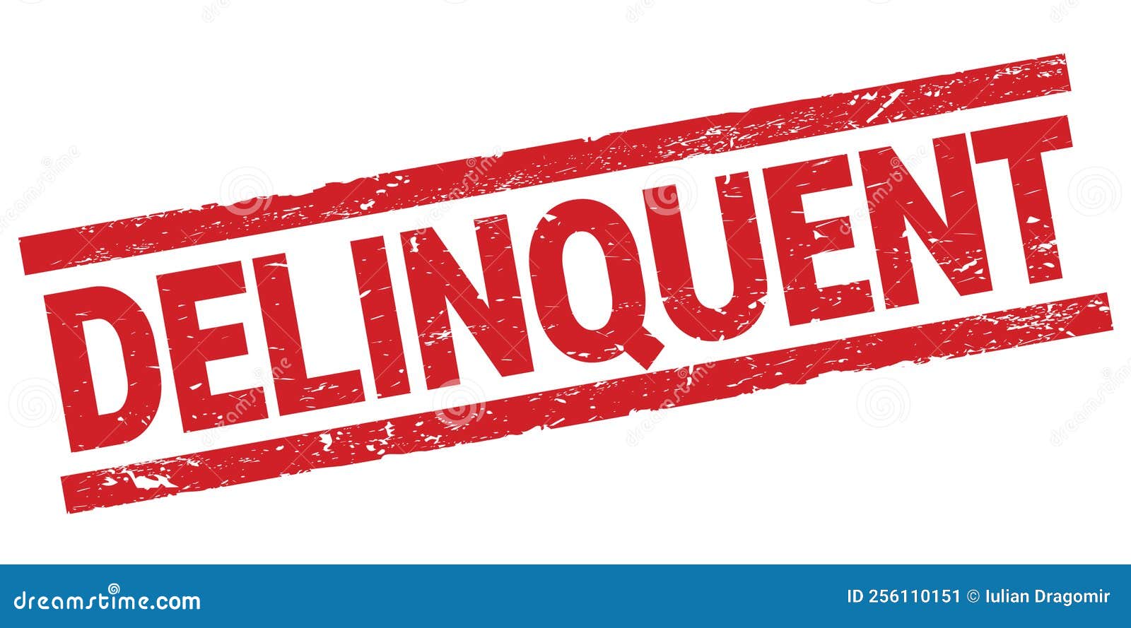 DELINQUENT Text on Red Rectangle Stamp Sign Stock Illustration ...