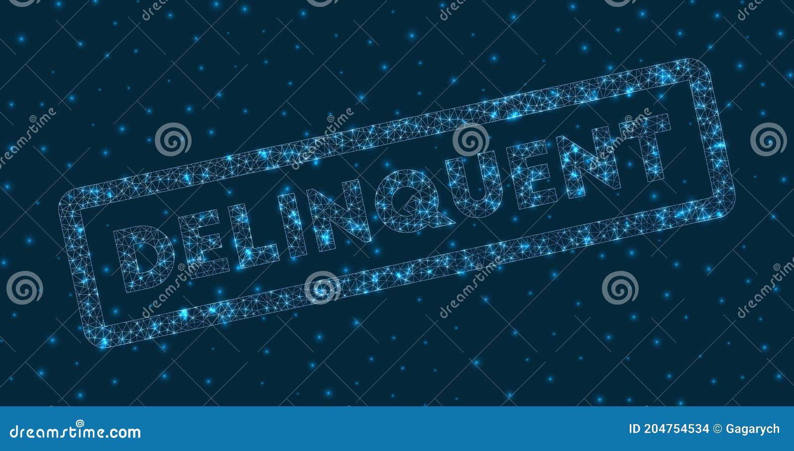 Delinquent Word in Digital Style.. Stock Illustration - Illustration of ...