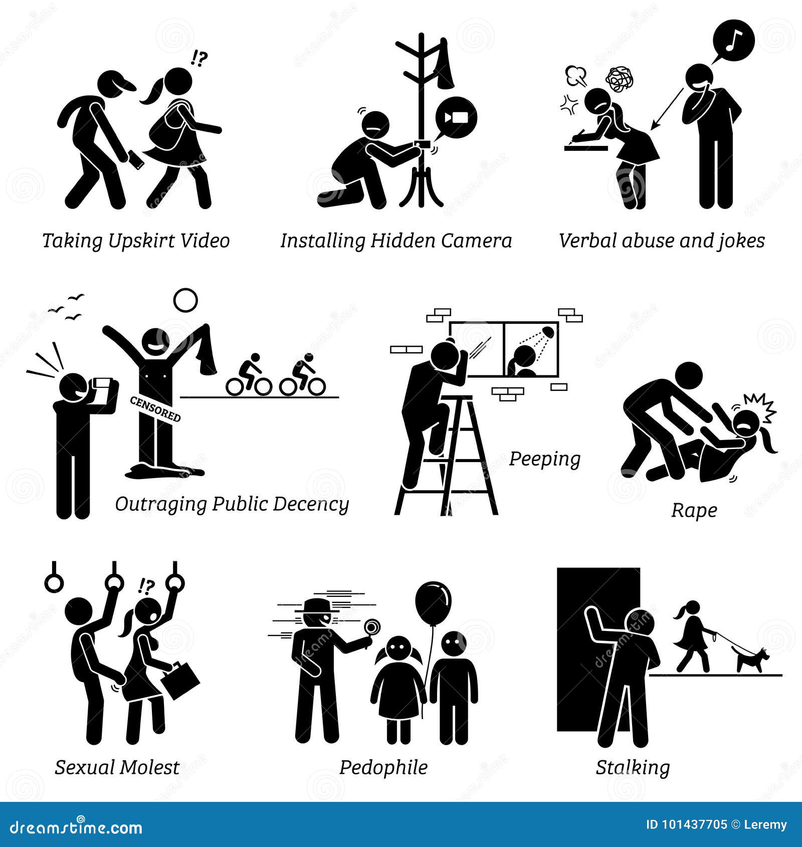 Delito sexual y criminal ilustración del vector. Ilustración de molesto ...