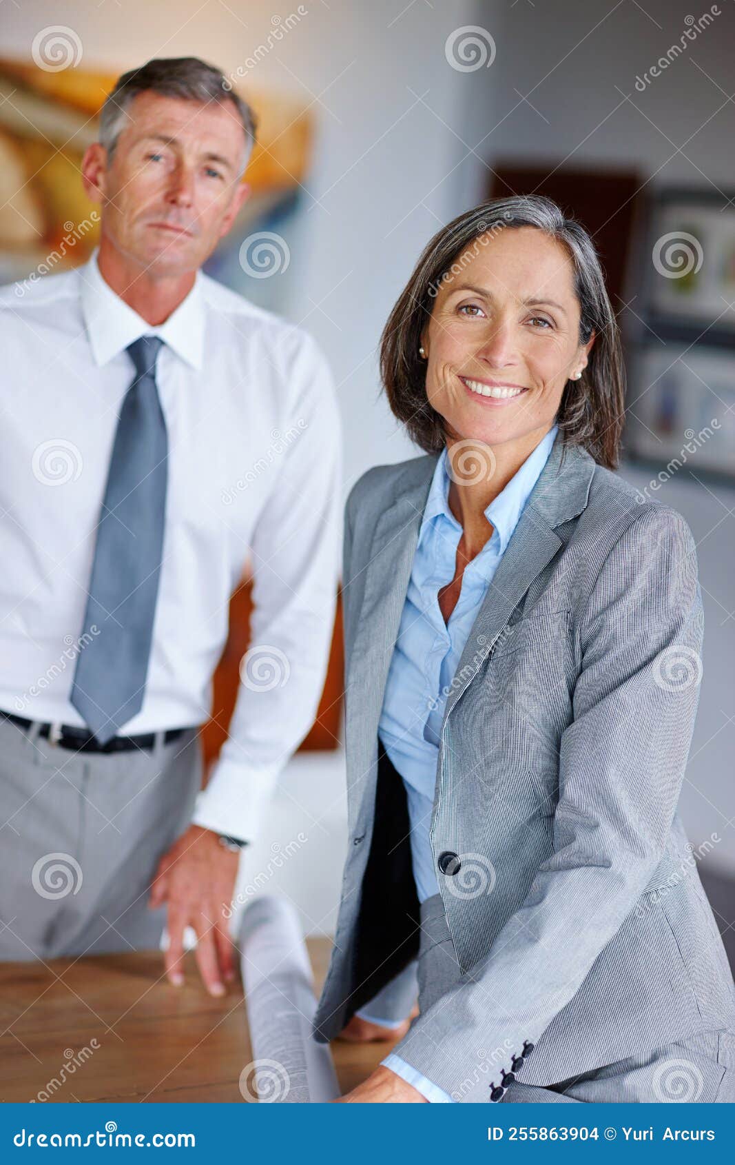 They Deliver Excellent Work. Two Business Colleagues in the Office ...