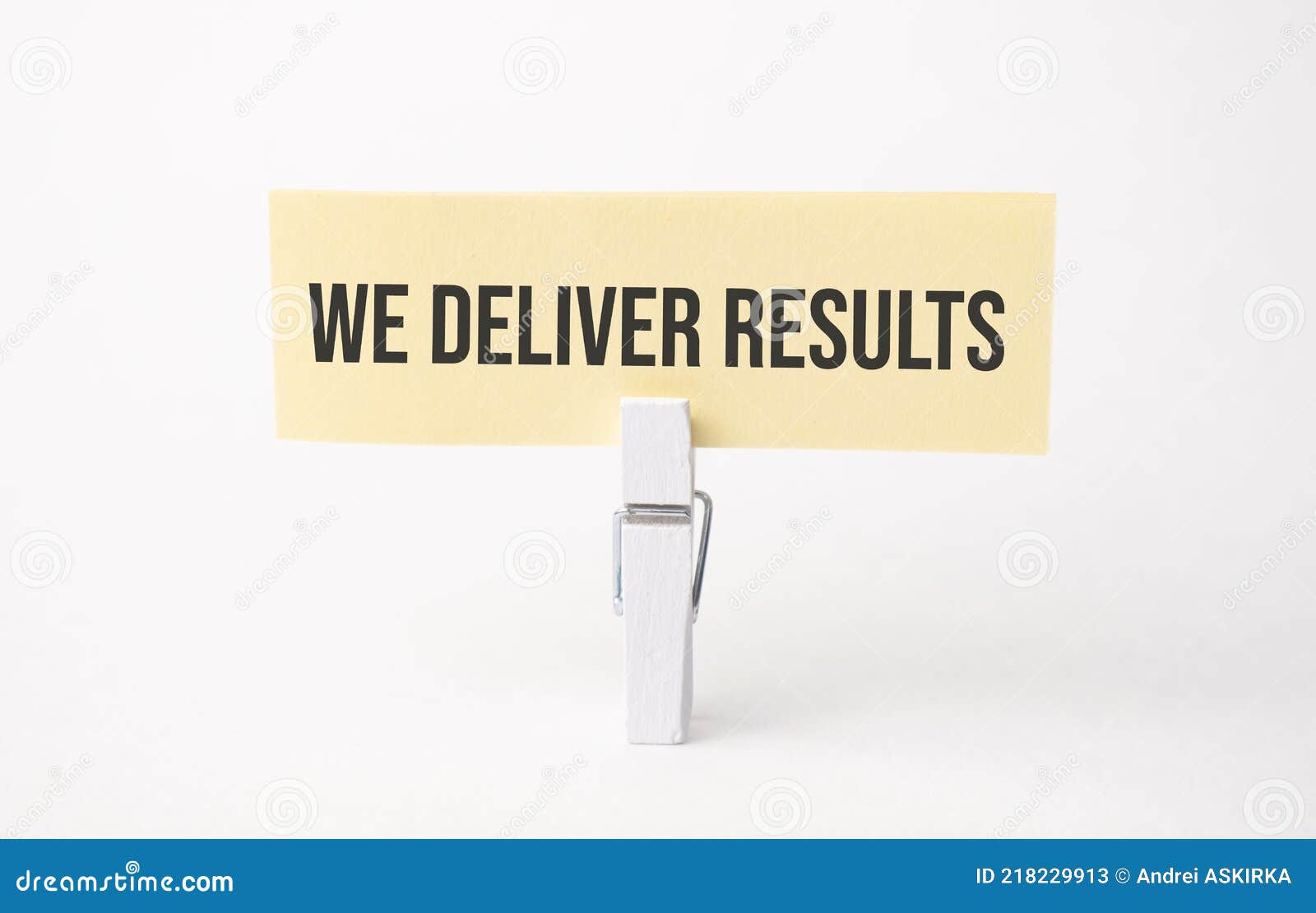We Deliver Results Text on Paper. on White Background Stock Image ...
