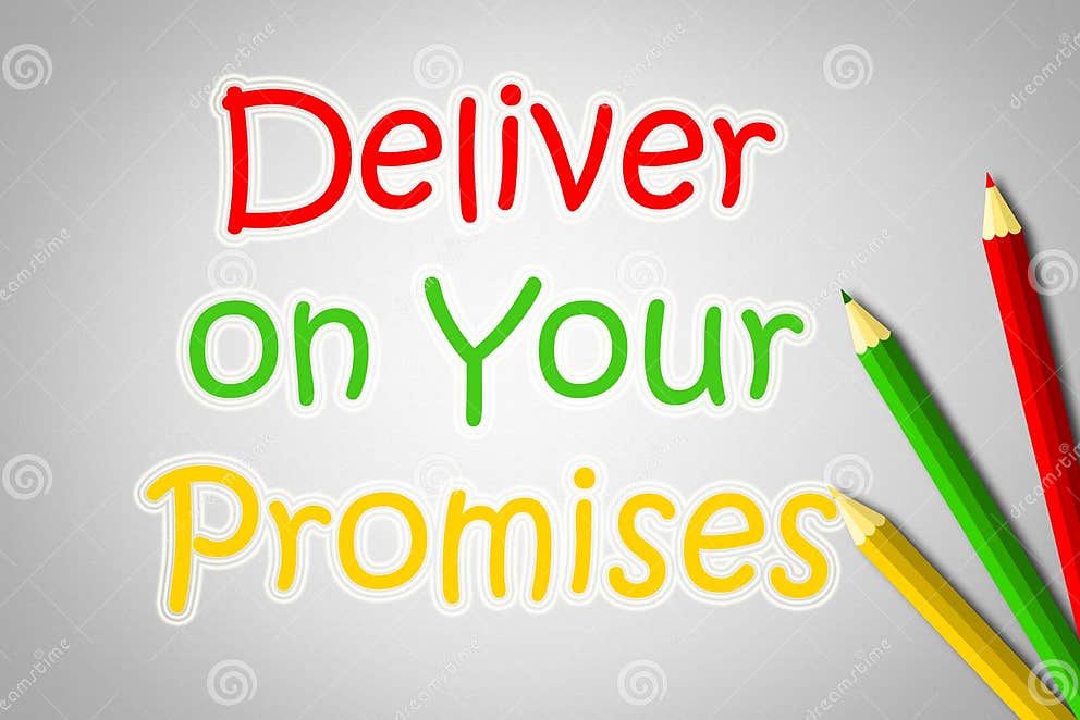 Deliver on Your Promises Concept Stock Illustration - Illustration of ...