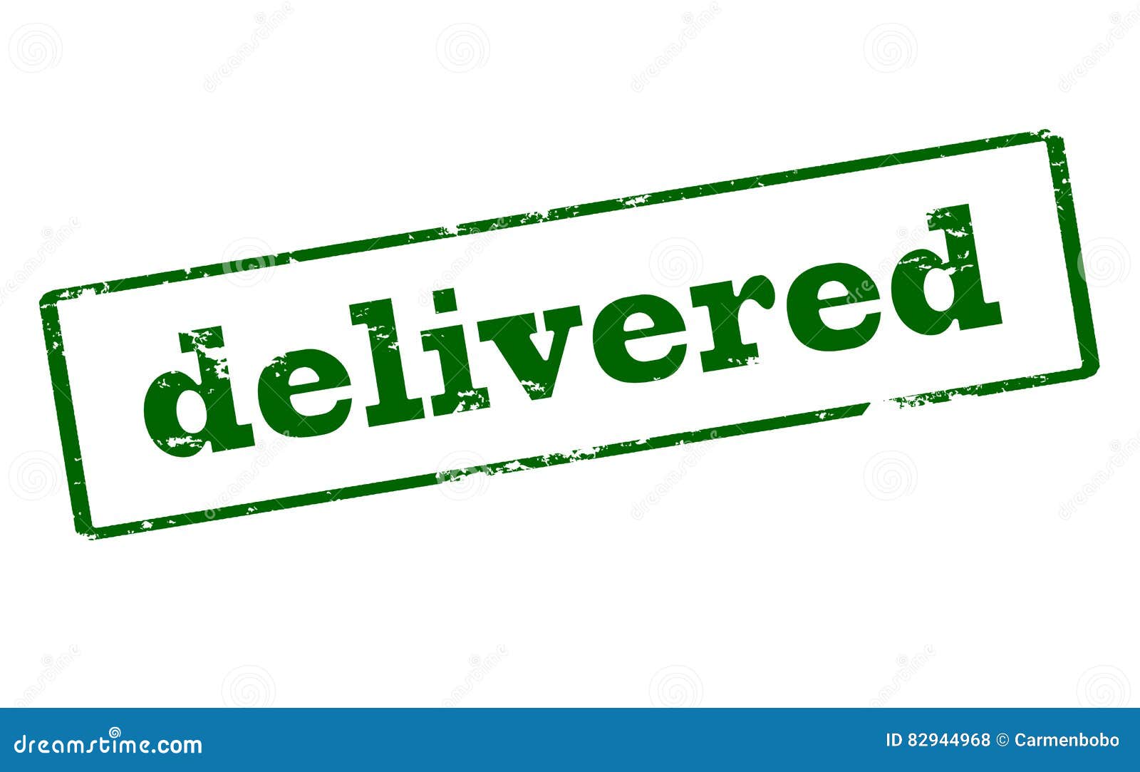 Delivered stock illustration. Illustration of stamp, green - 82944968