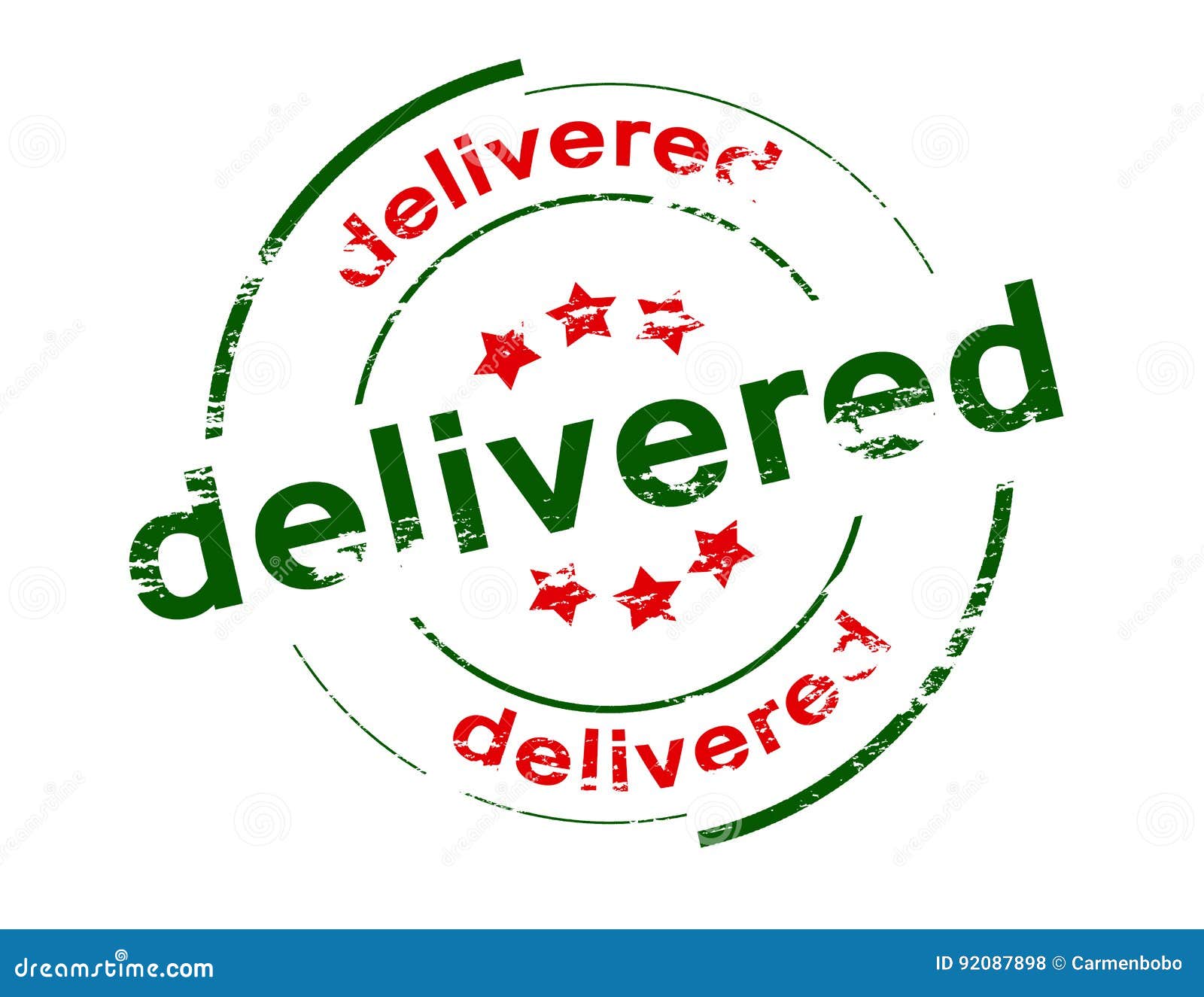 Delivered stock photo. Image of sign, word, green, miscellaneous - 92087898
