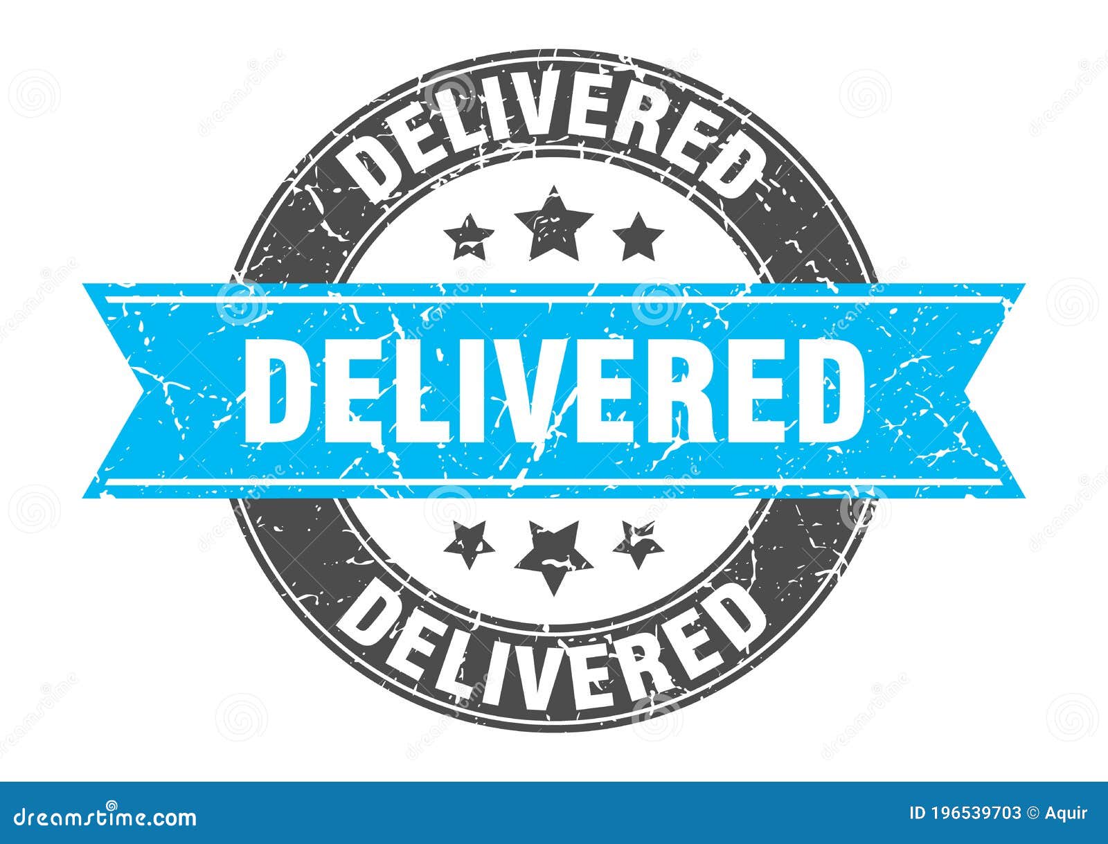 Delivered stamp stock vector. Illustration of vector - 196539703