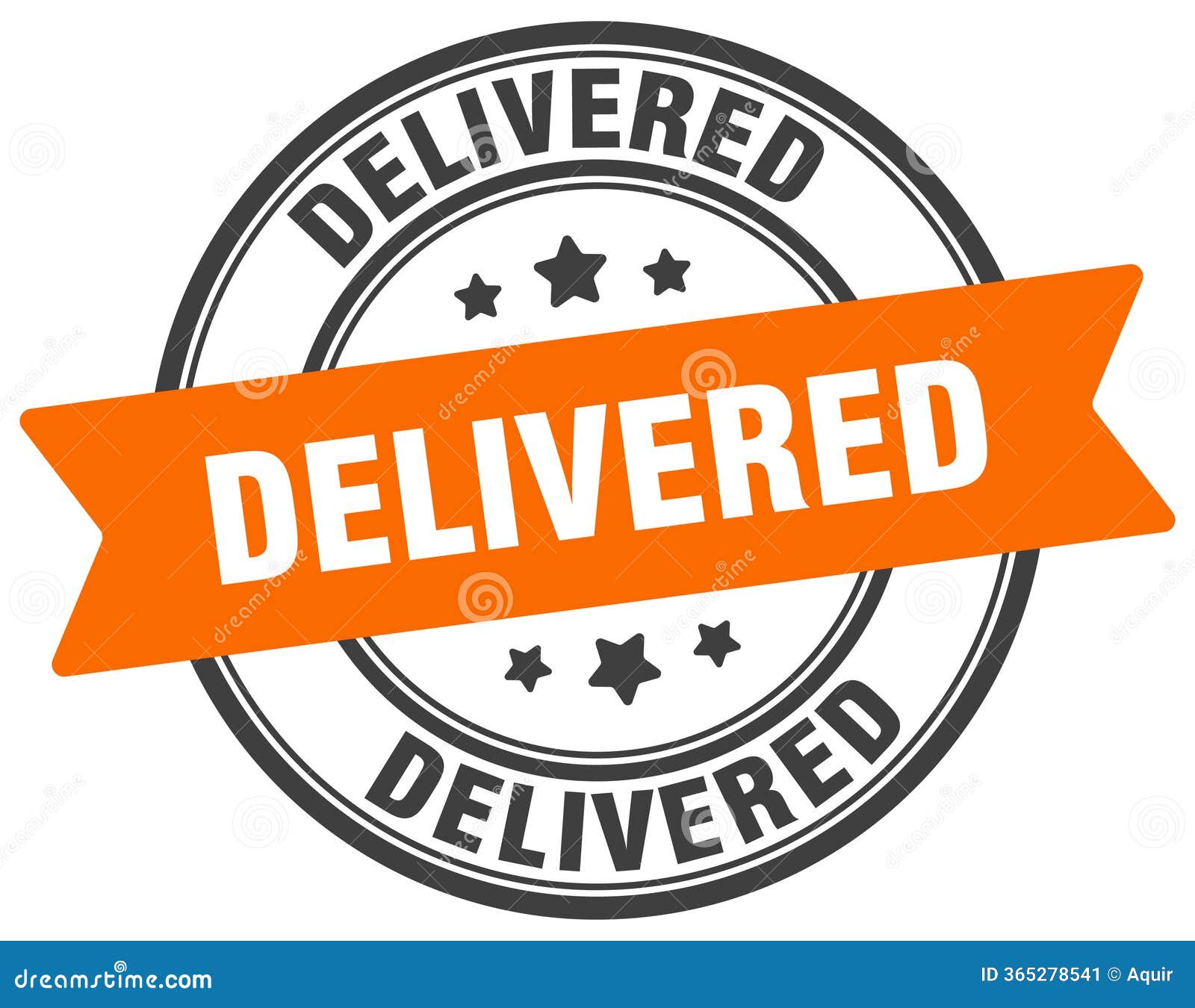 Delivered Stamp Vector Illustration | CartoonDealer.com #124829036