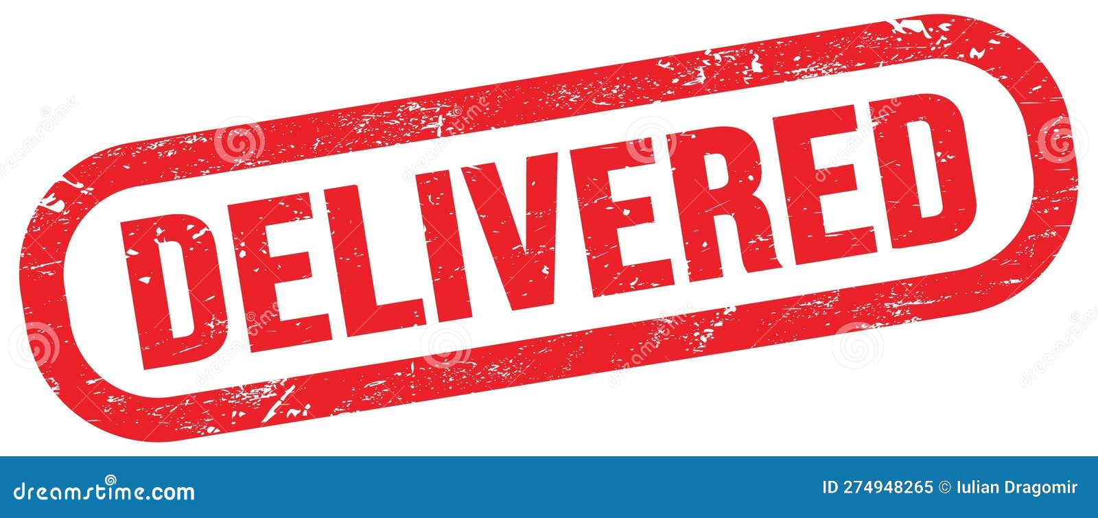 DELIVERED, Text Written on Red Stamp Sign Stock Illustration ...
