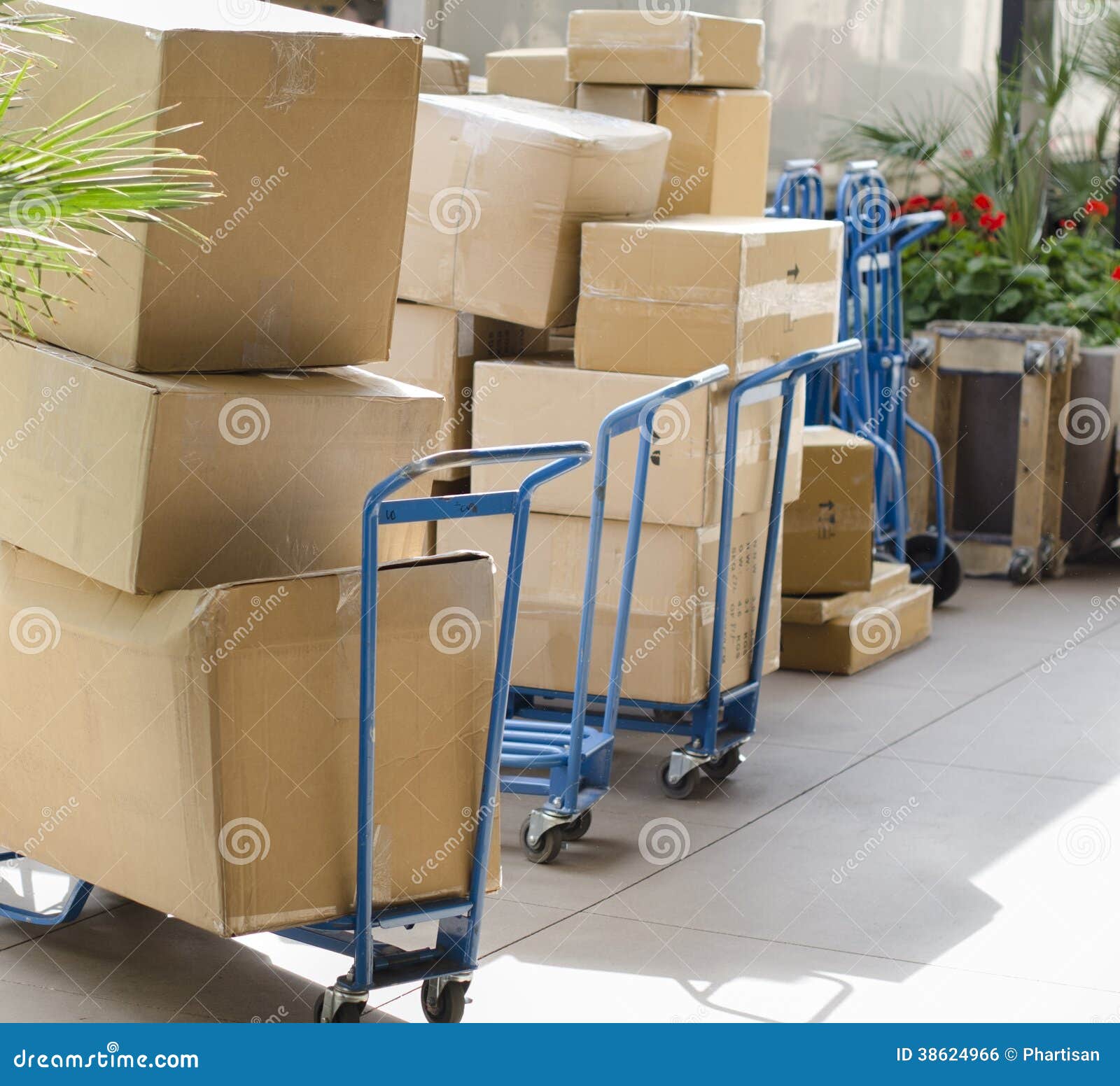 Delivering Boxes Supplies Packages Stock Photo - Image of shipping ...