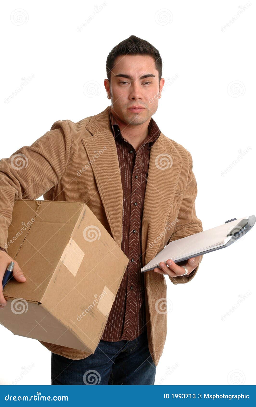Delivery stock image. Image of parcel, jacket, paper, person - 1993713
