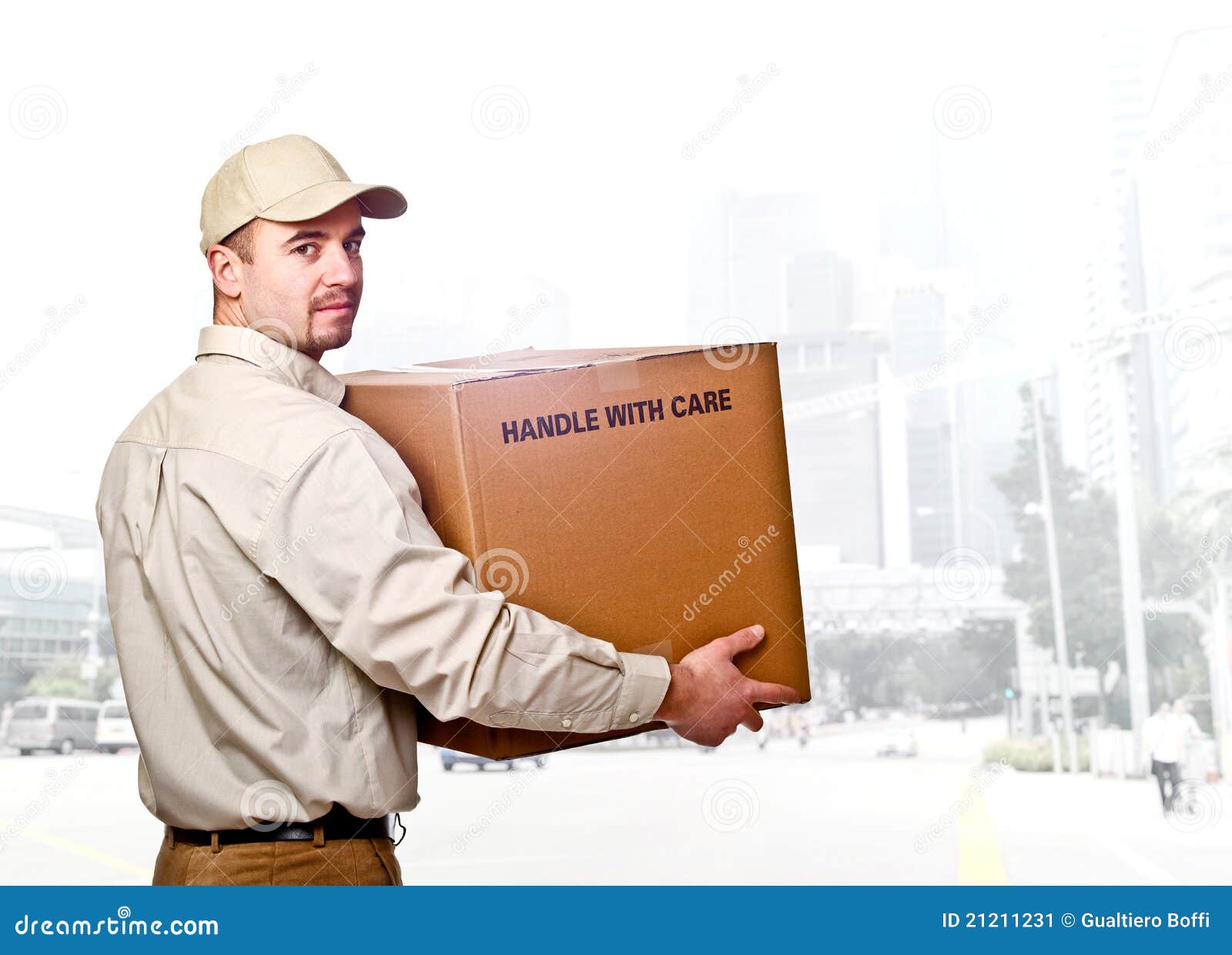 Delivery stock image. Image of uniform, manual, hold - 21211231