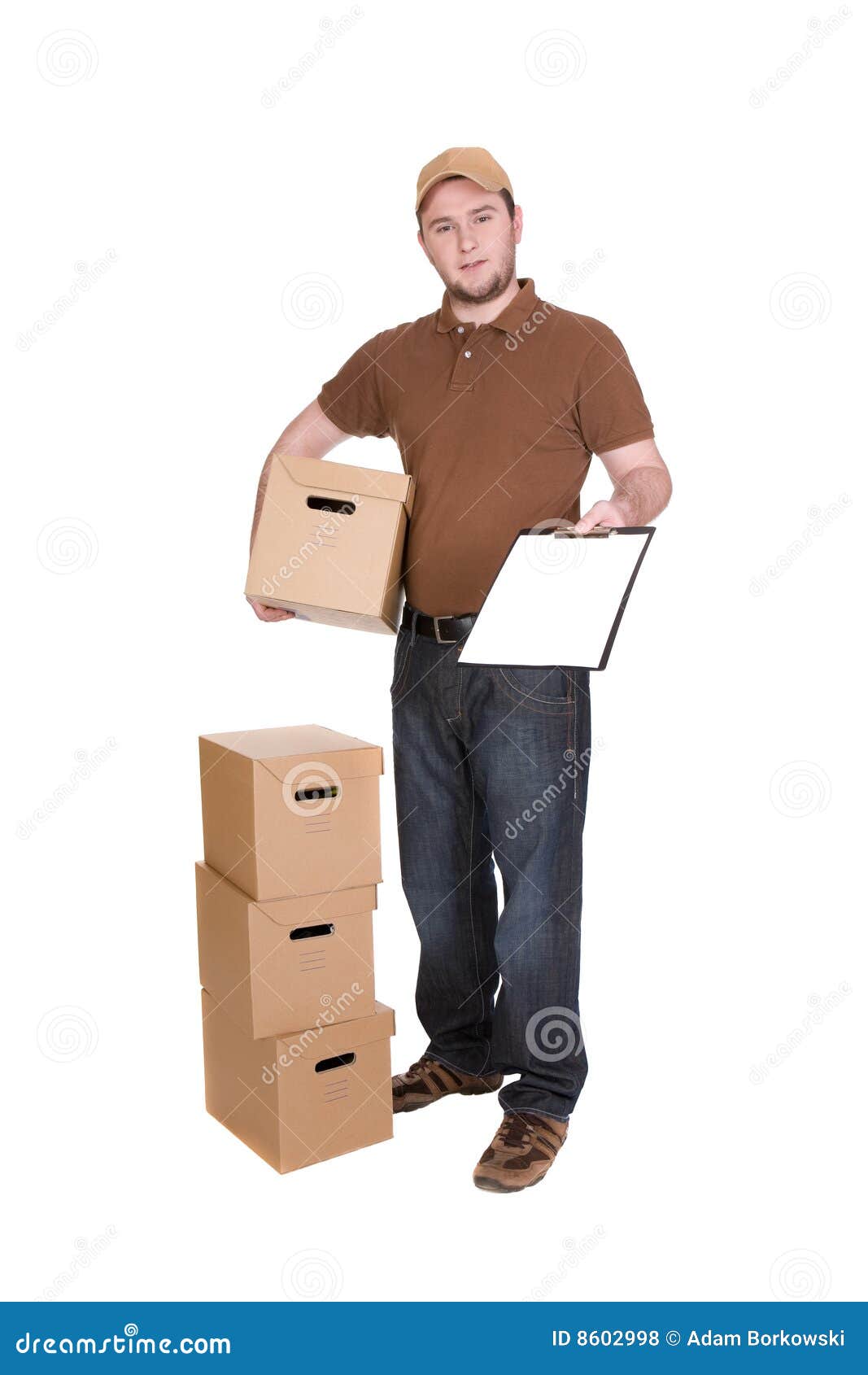 Delivery stock photo. Image of friendly, driver, holding - 8602998