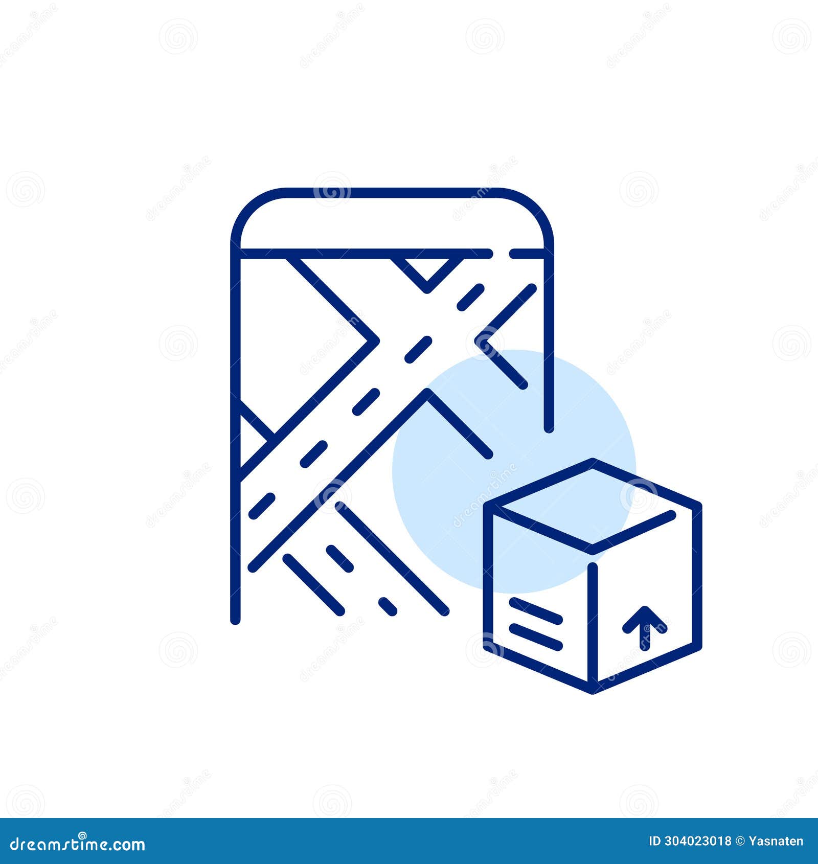 Delivery Address. Map and Parcel Box Stock Illustration - Illustration ...