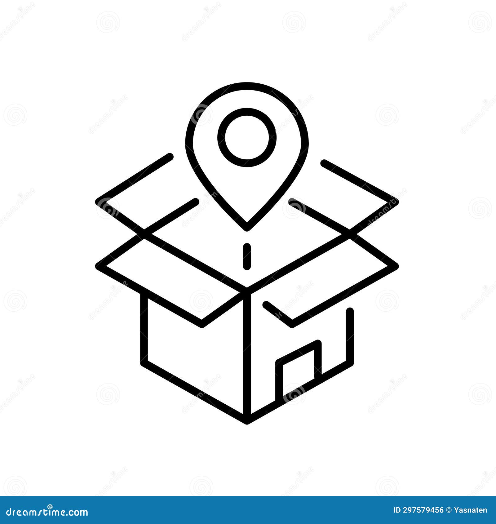 Delivery Address. Open 3d Box and Map Pointer. Store or Personal ...