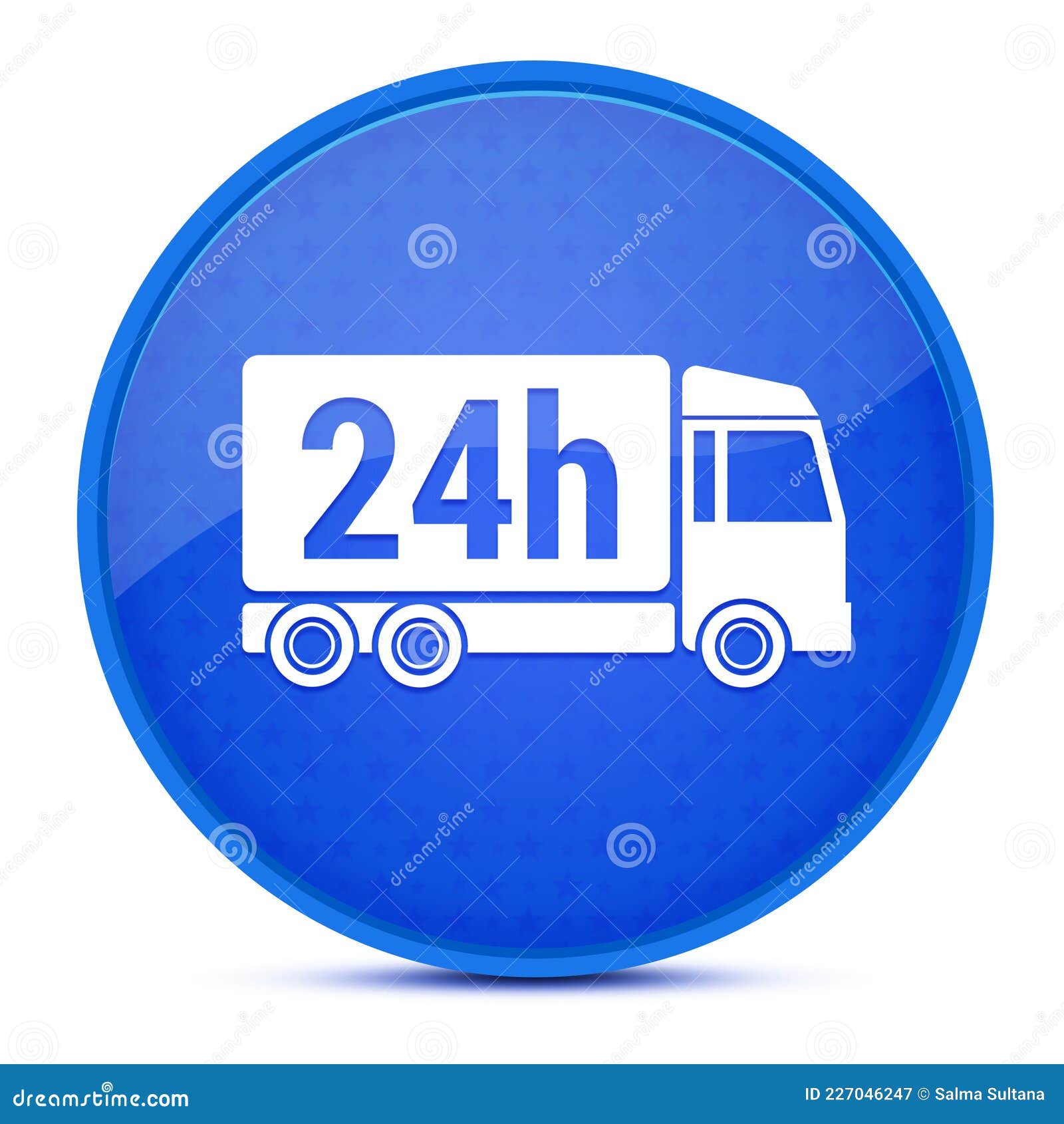 Delivery Aesthetic Glossy Blue Round Button Abstract Stock Illustration ...