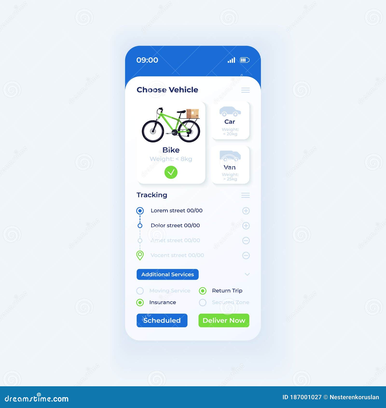 Delivery App Smartphone Interface Vector Template Stock Vector ...