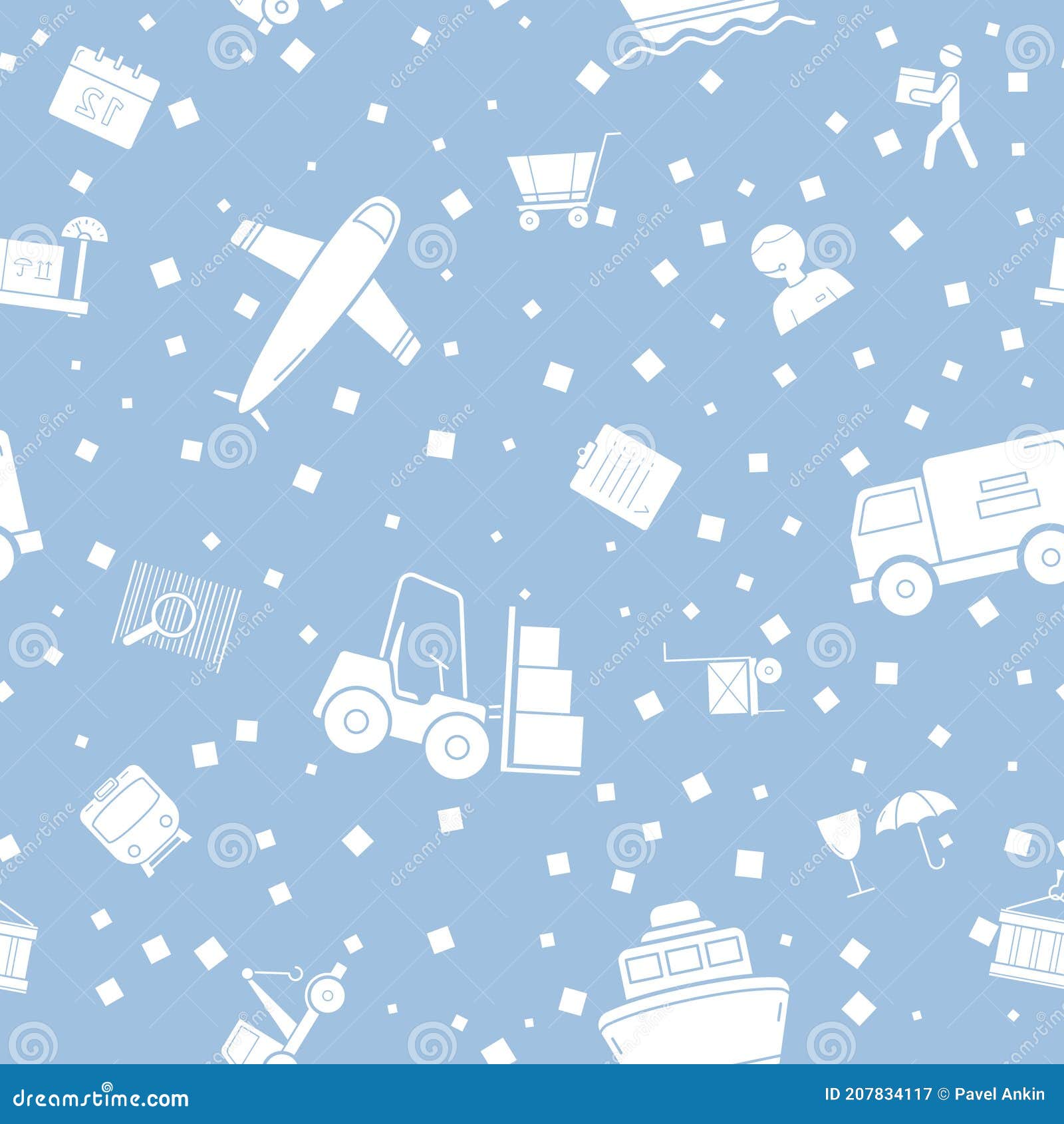 Delivery background 01-09 stock vector. Illustration of pattern - 207834117