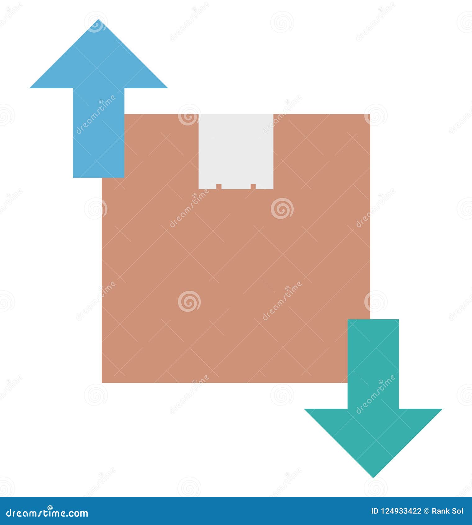 Delivery Box with Arrows Color Isolated Vector Icon Editable Stock ...