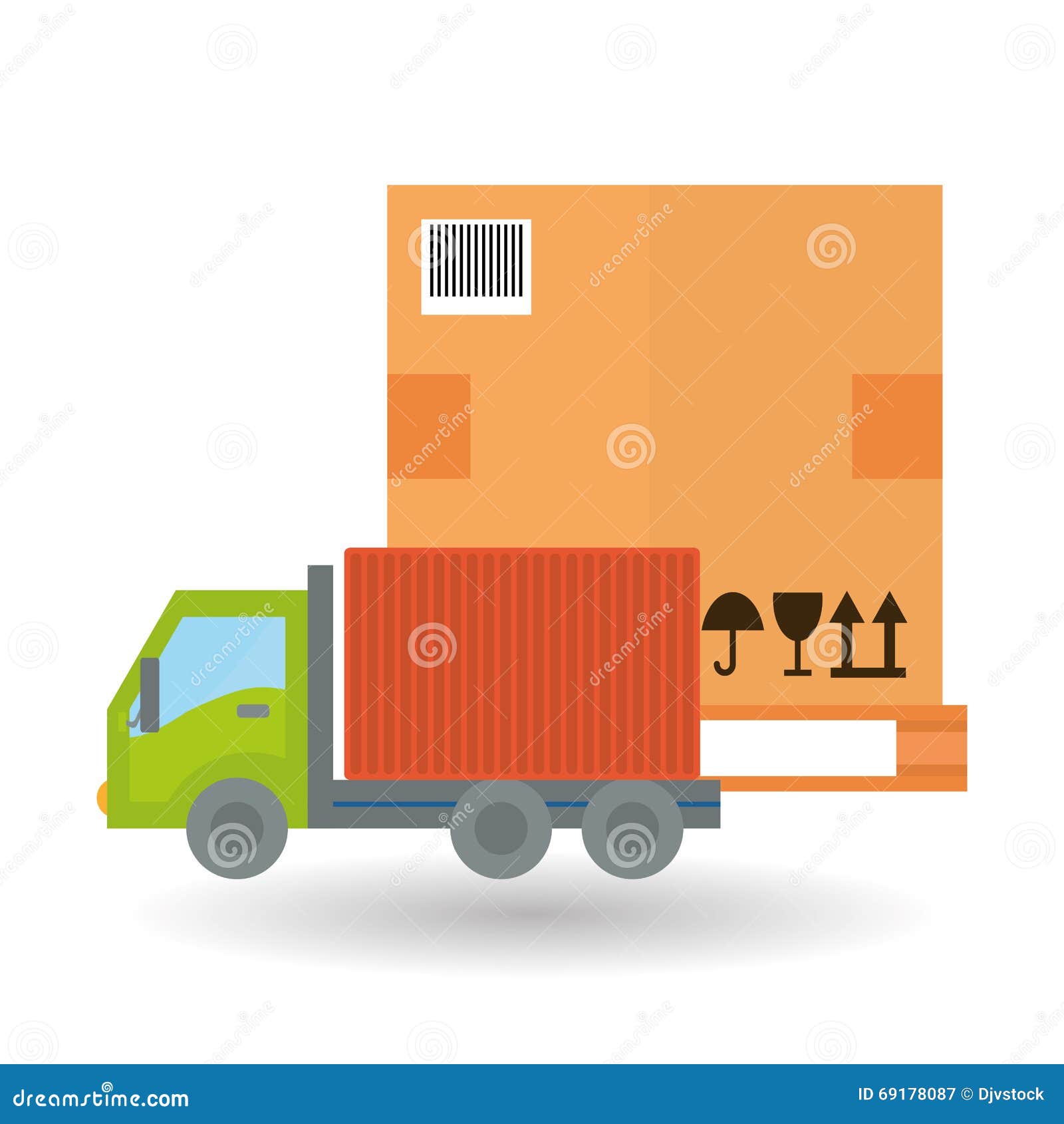 Delivery and Box Design, Vector Illustration Stock Vector ...