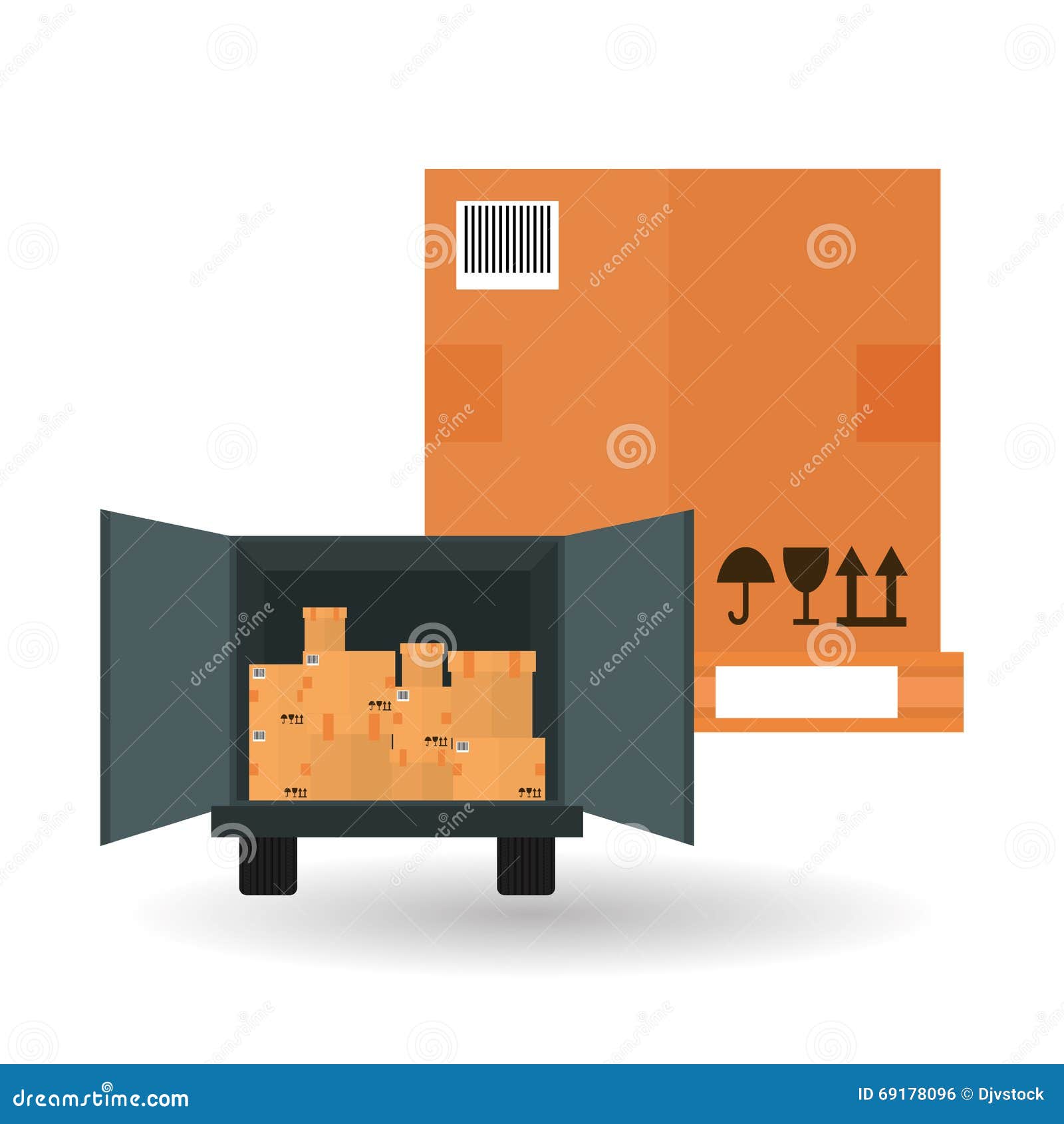 Delivery and Box Design, Vector Illustration Stock Vector ...