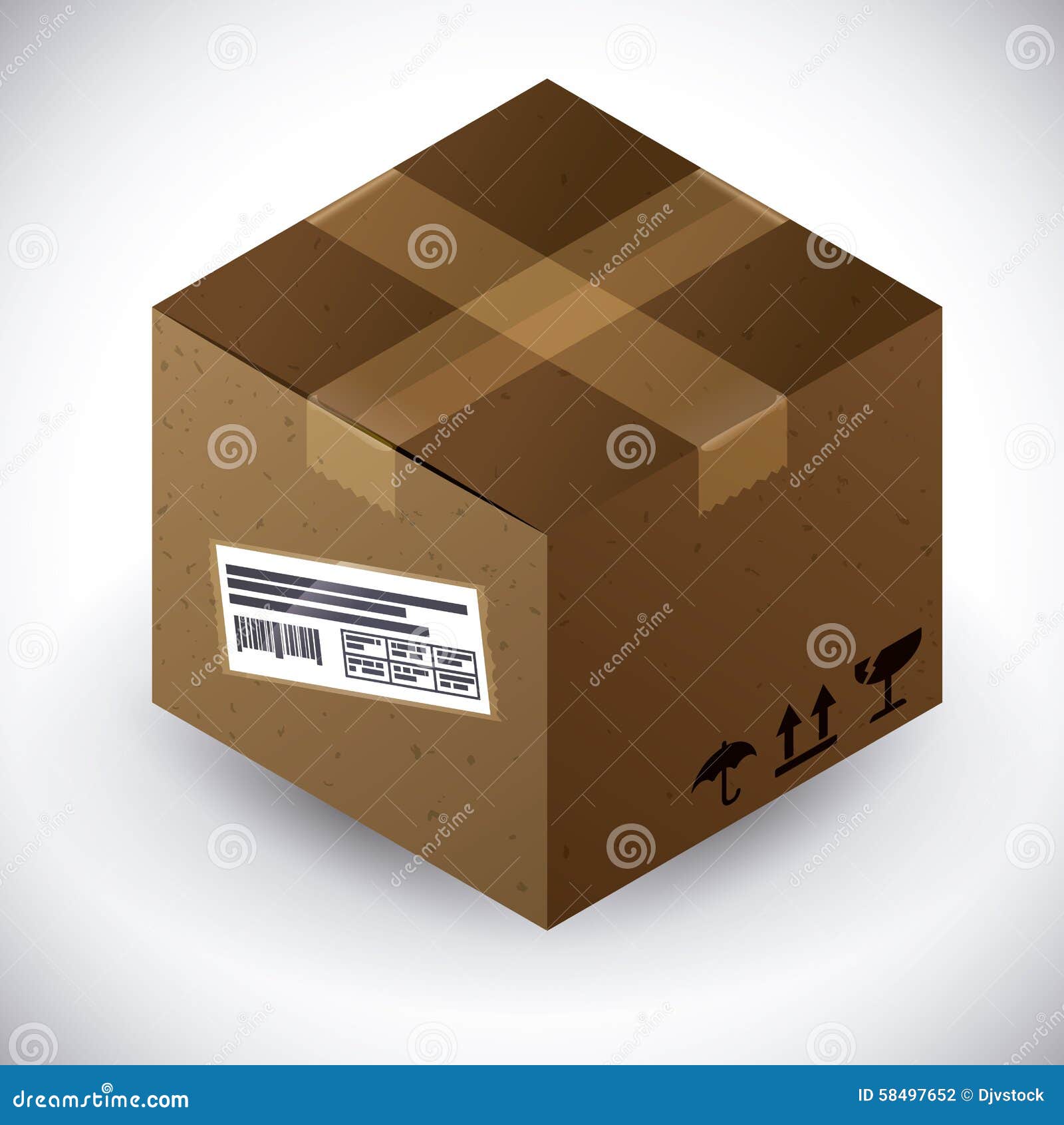 Delivery box design. stock vector. Illustration of empty - 58497652