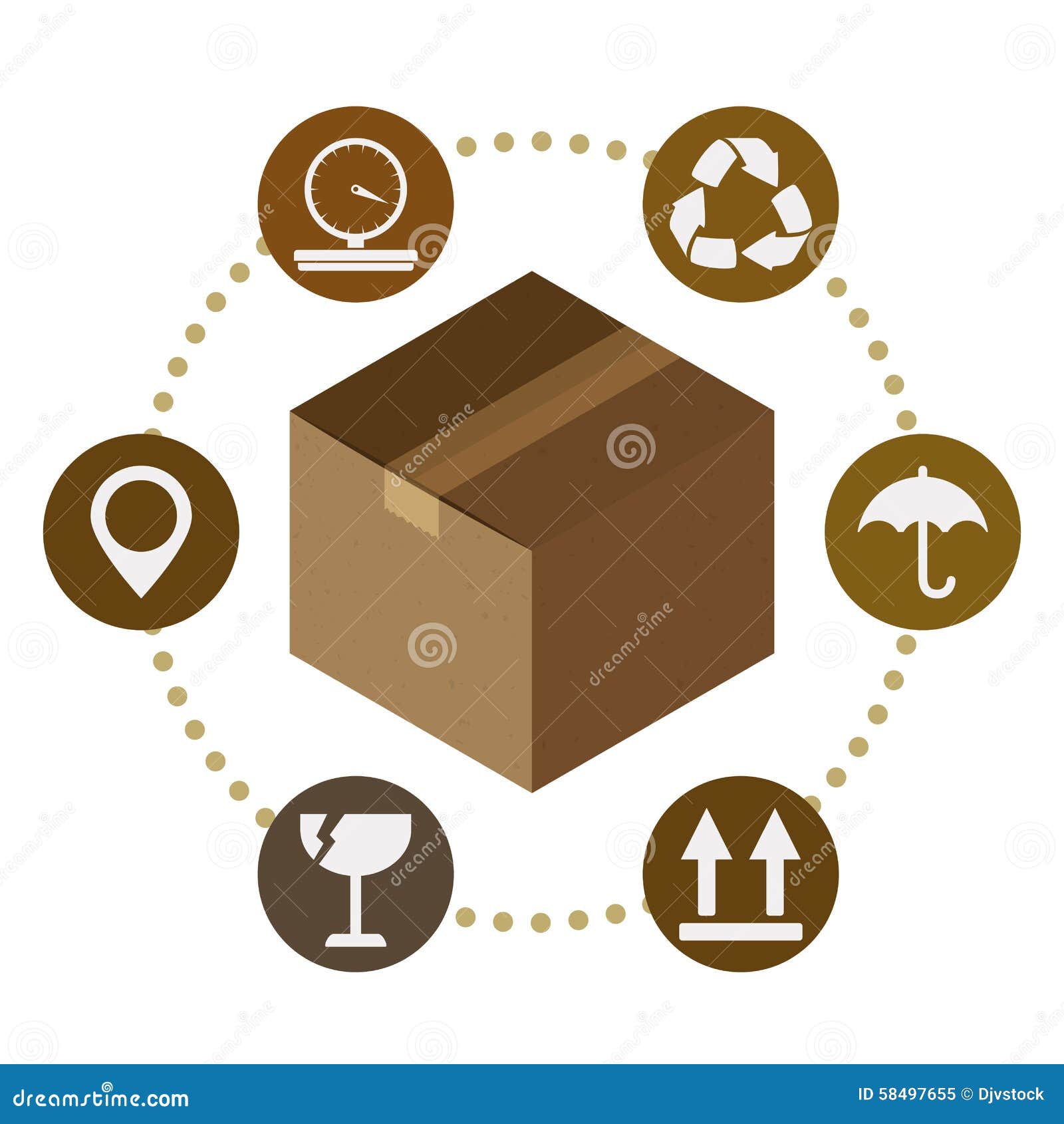 Delivery box design. stock vector. Illustration of element - 58497655