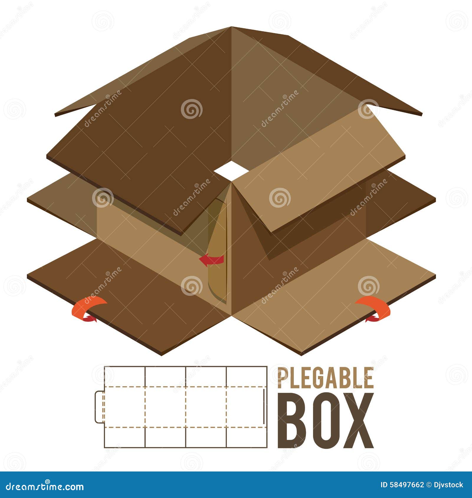 Delivery box design. stock vector. Illustration of carton - 58497662