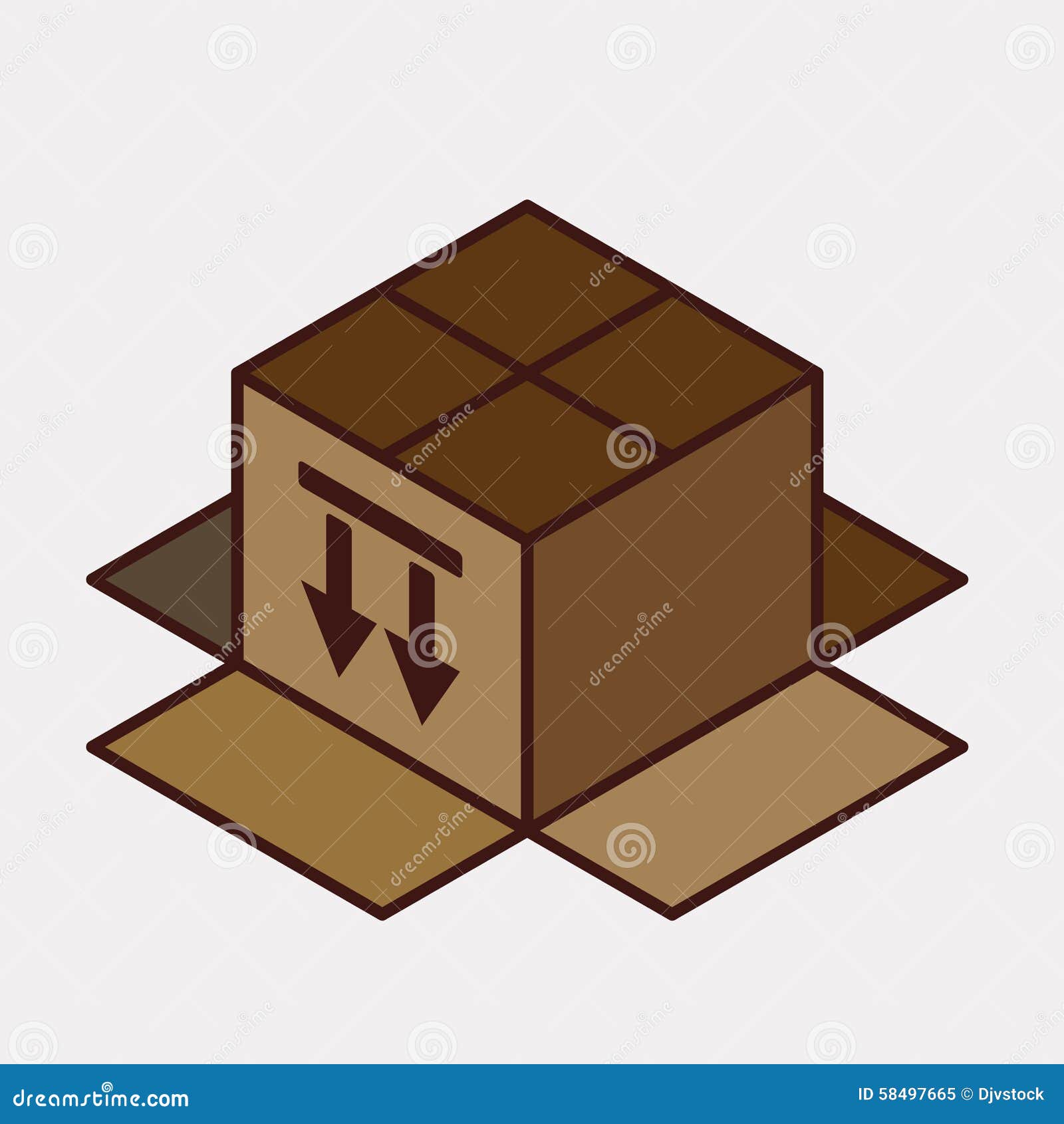 Delivery box design. stock vector. Illustration of service - 58497665