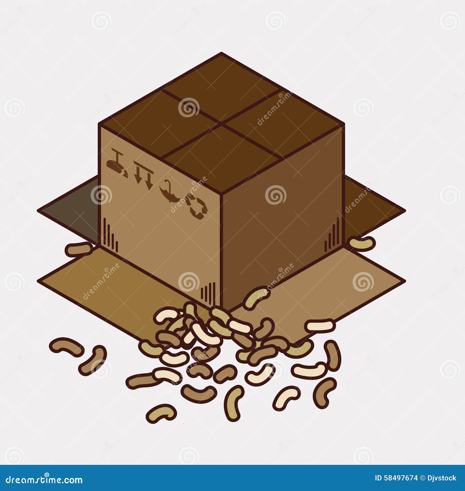 Delivery box design. stock vector. Illustration of sign - 58497674