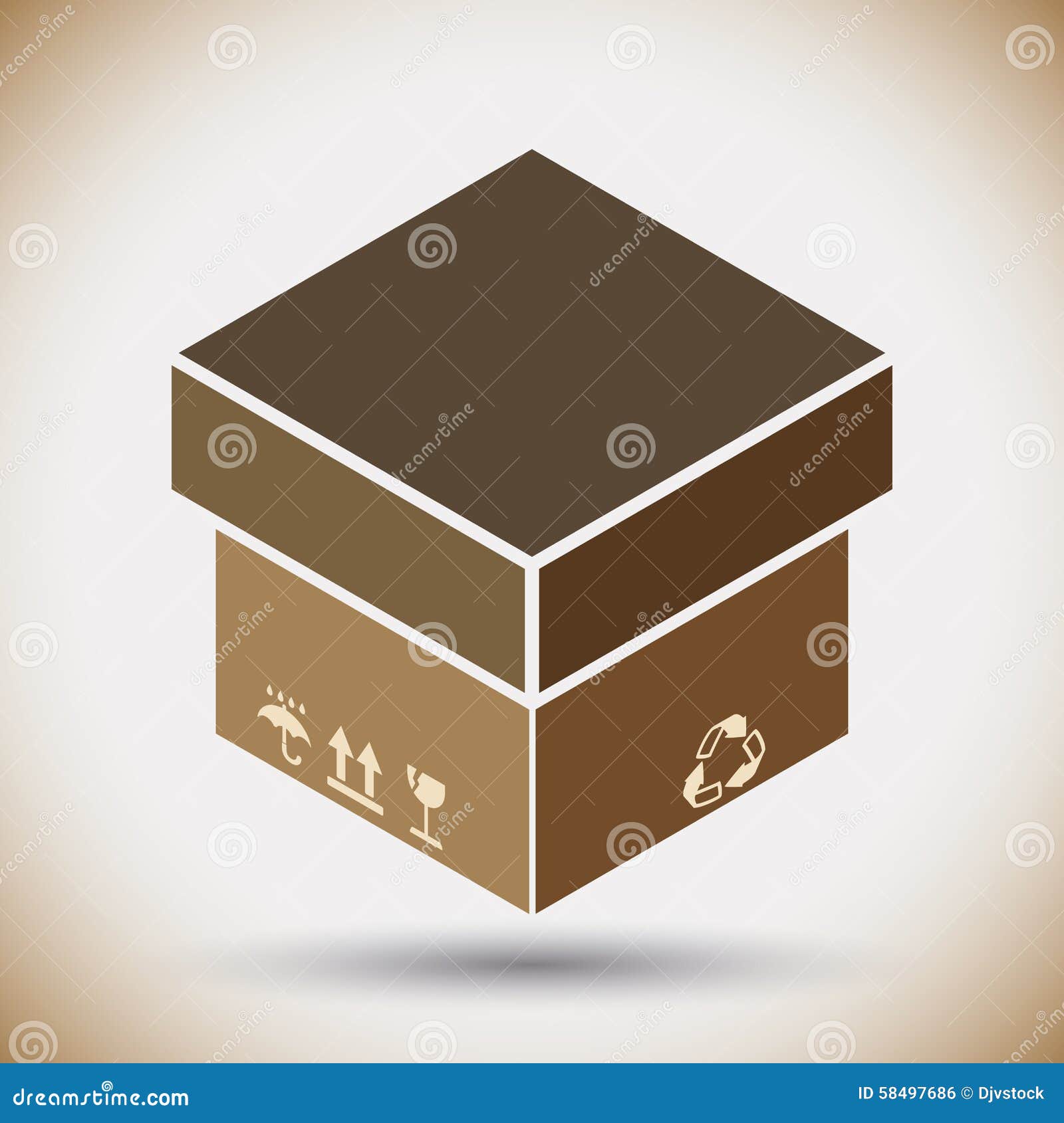 Delivery box design. stock vector. Illustration of cardboard - 58497686