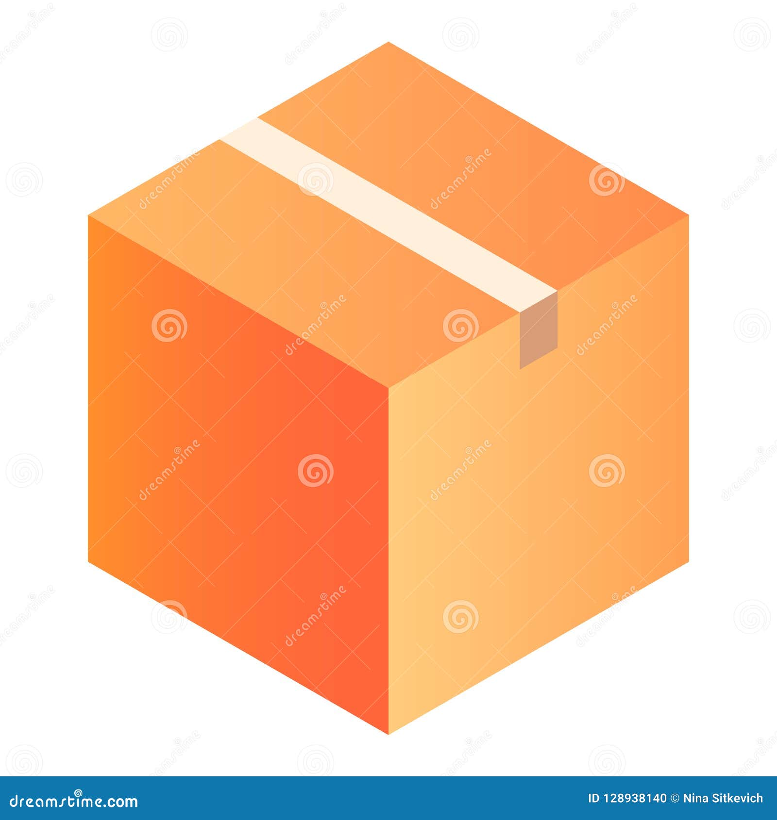 Delivery Box Icon, Isometric Style Stock Vector - Illustration of model ...