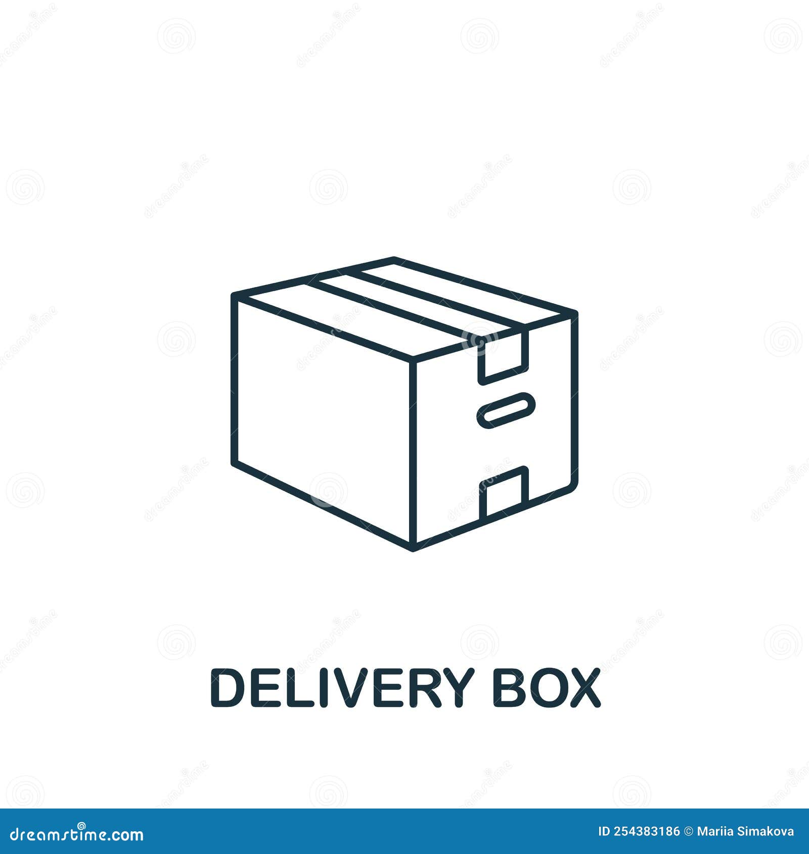 Delivery Box Icon. Line Simple Line Shipping Icon for Templates, Web ...